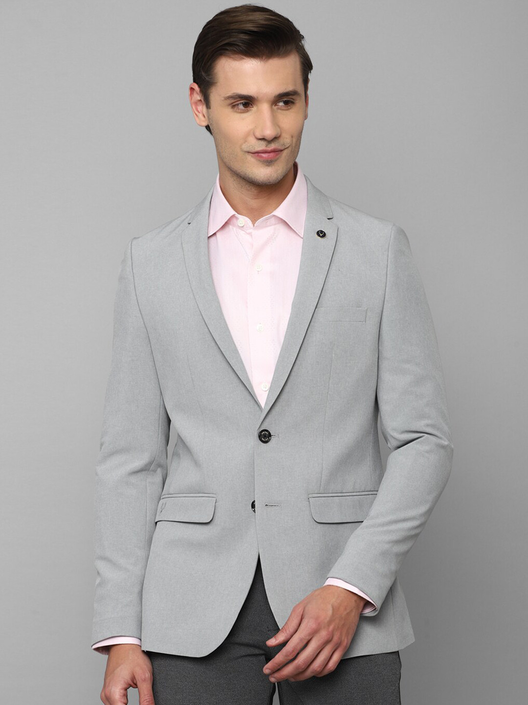 Buy Allen Solly Men Solid Single Breasted Slim Fit Formal Blazer ...