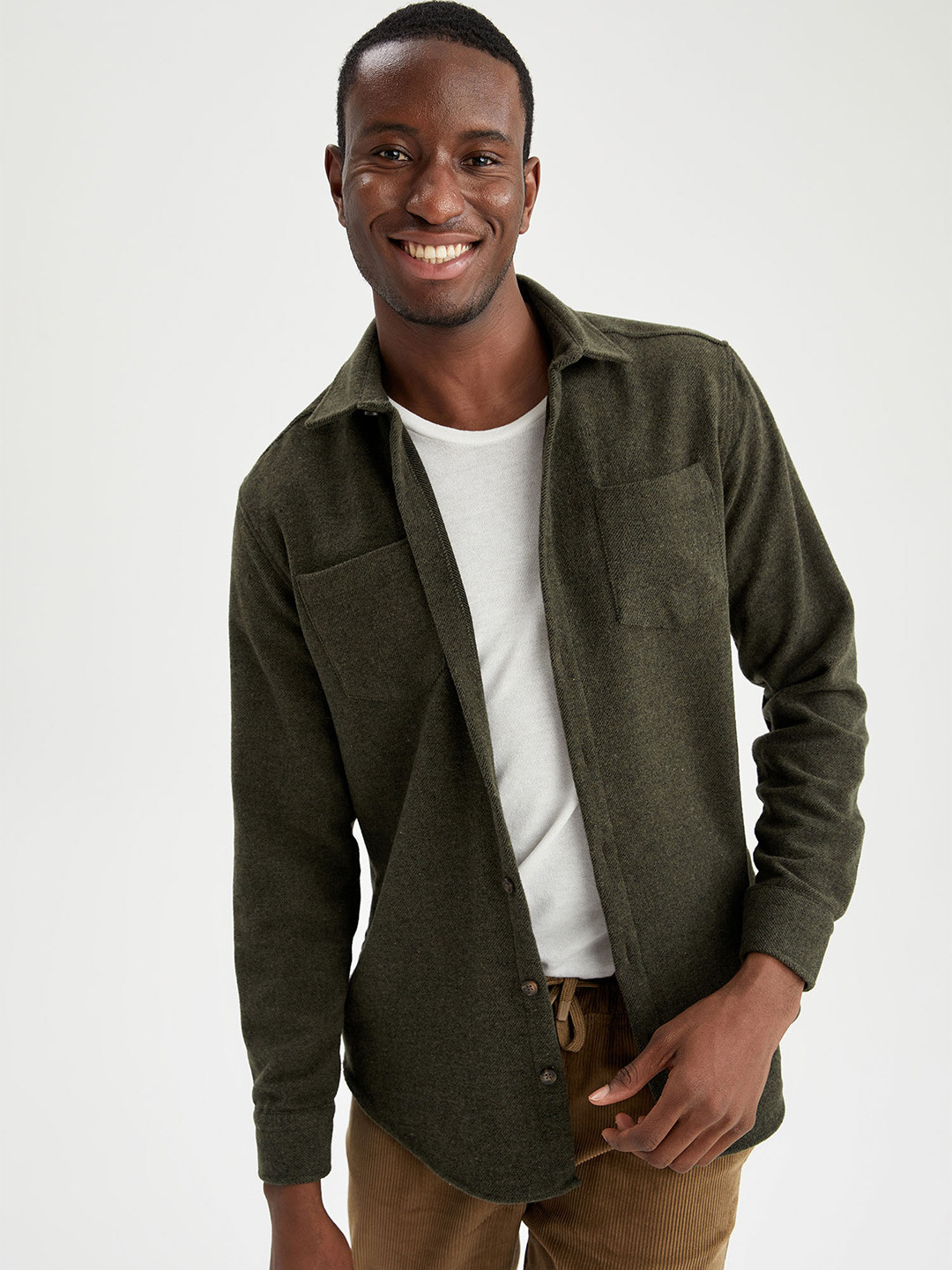 Buy DeFacto Men Textured Casual Shirt - Shirts for Men 21619214 | Myntra