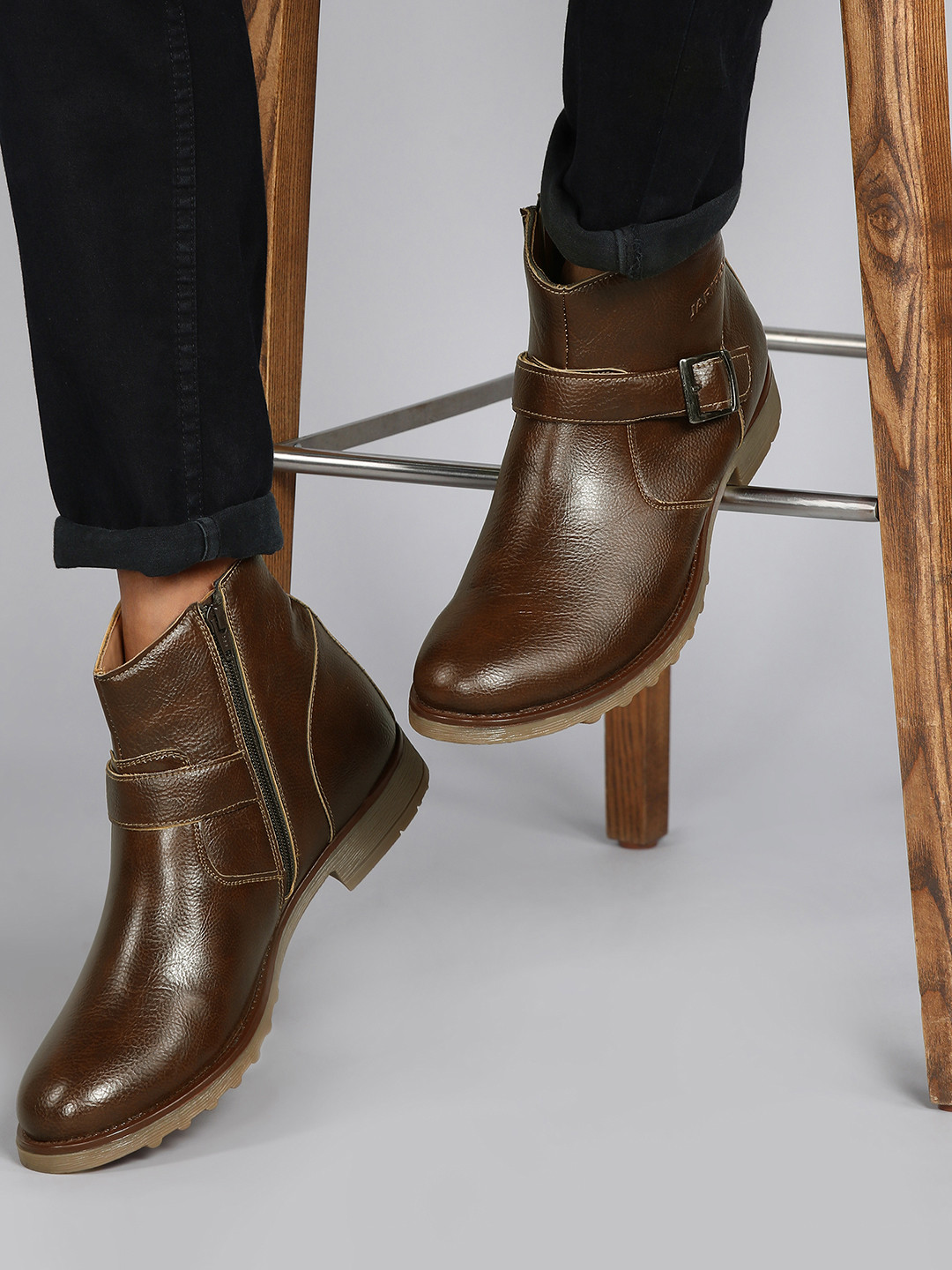 Buy Buckaroo Men Mid Top Monk Straps Boots - Boots for Men 21624718 ...