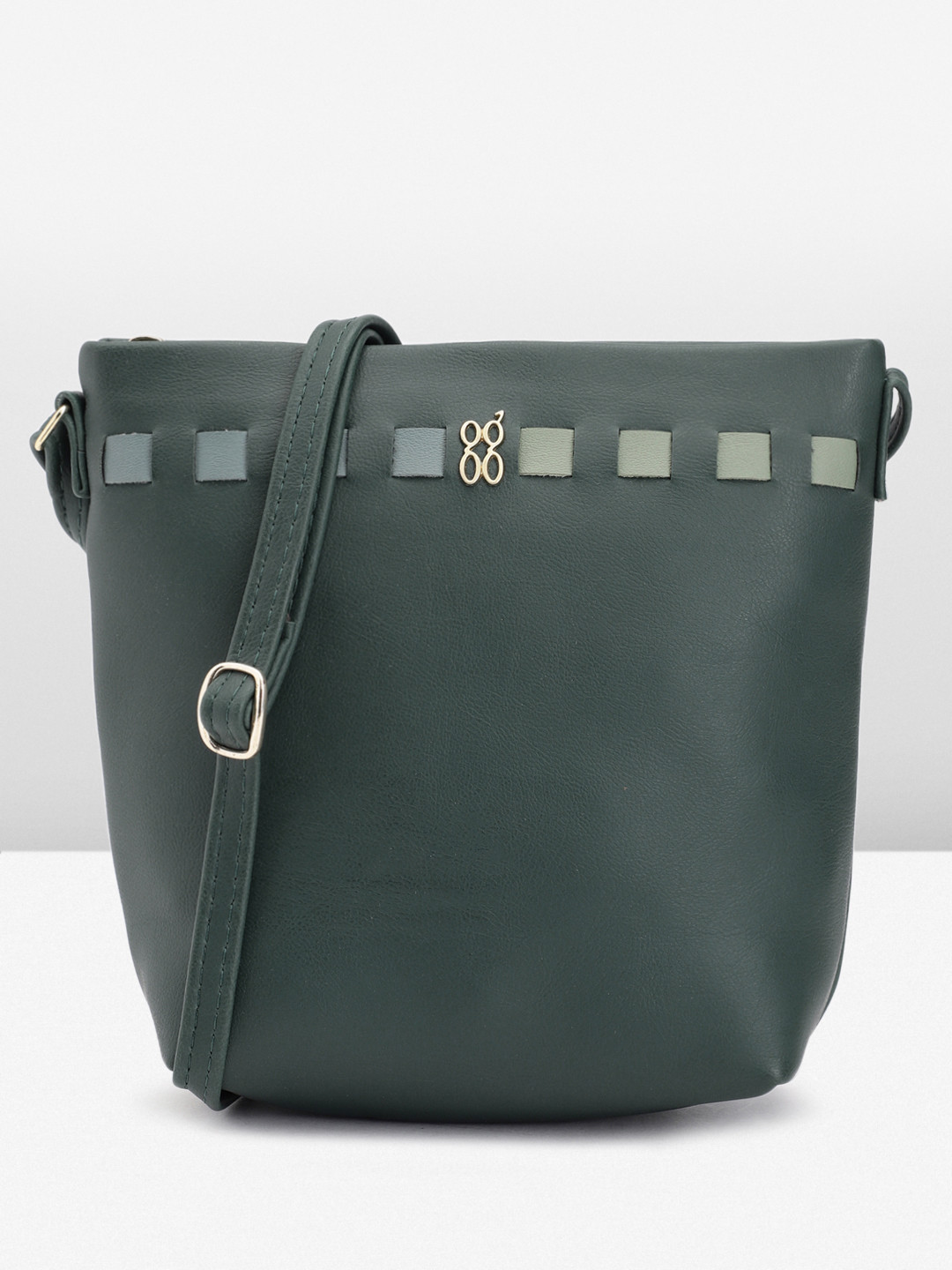 Buy Baggit Solid Structured Sling Bag With Cut Work - Handbags for ...