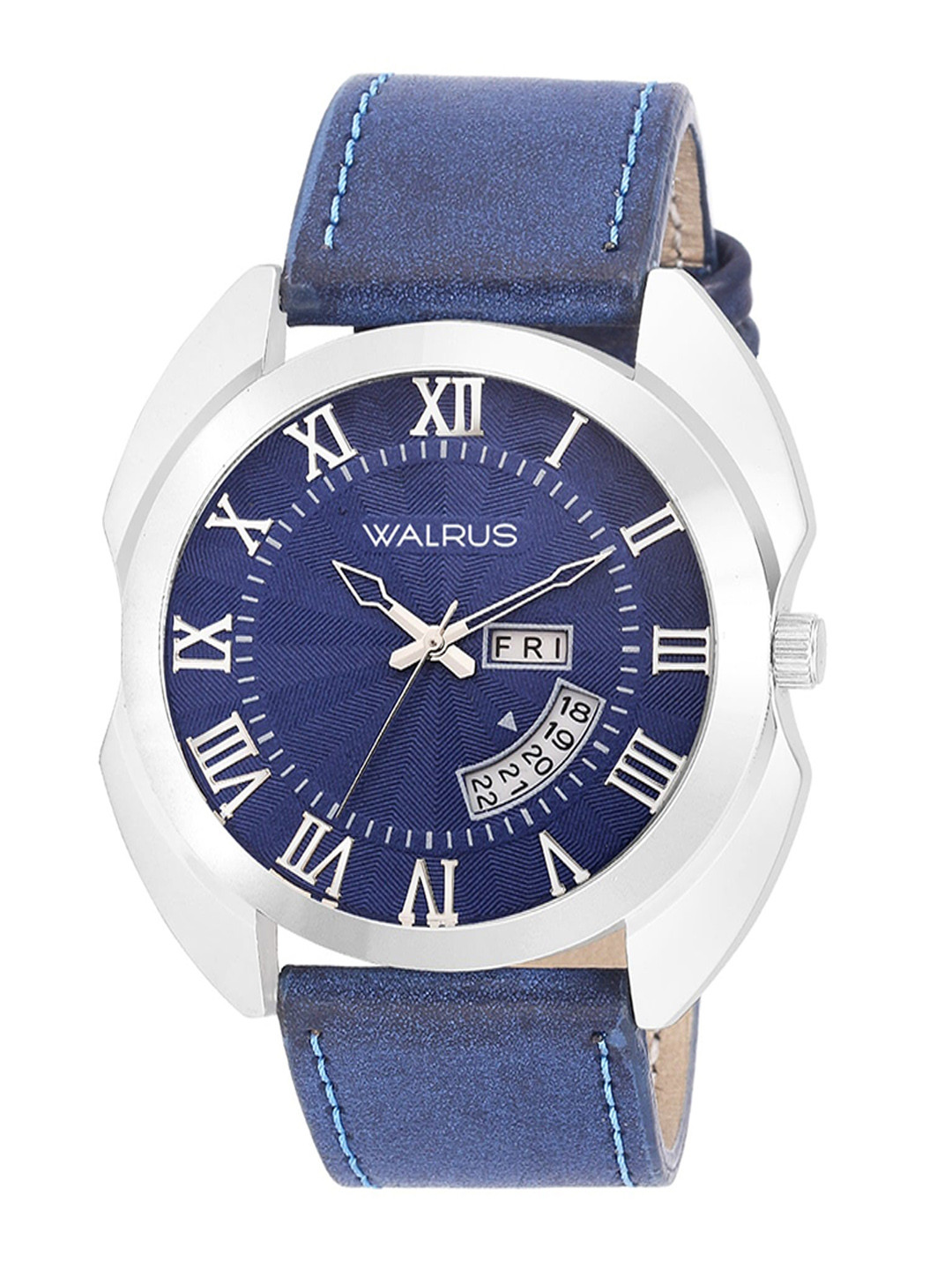 Buy Walrus Men Brass Printed Dial & Leather Straps Analogue Watch WWTM ...