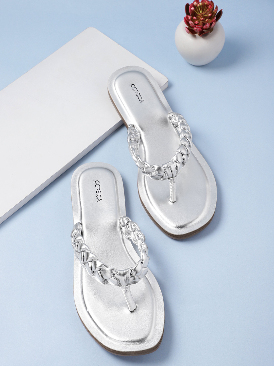 Buy CORSICA Women Woven Design Open Toe Flats - Flats for Women ...