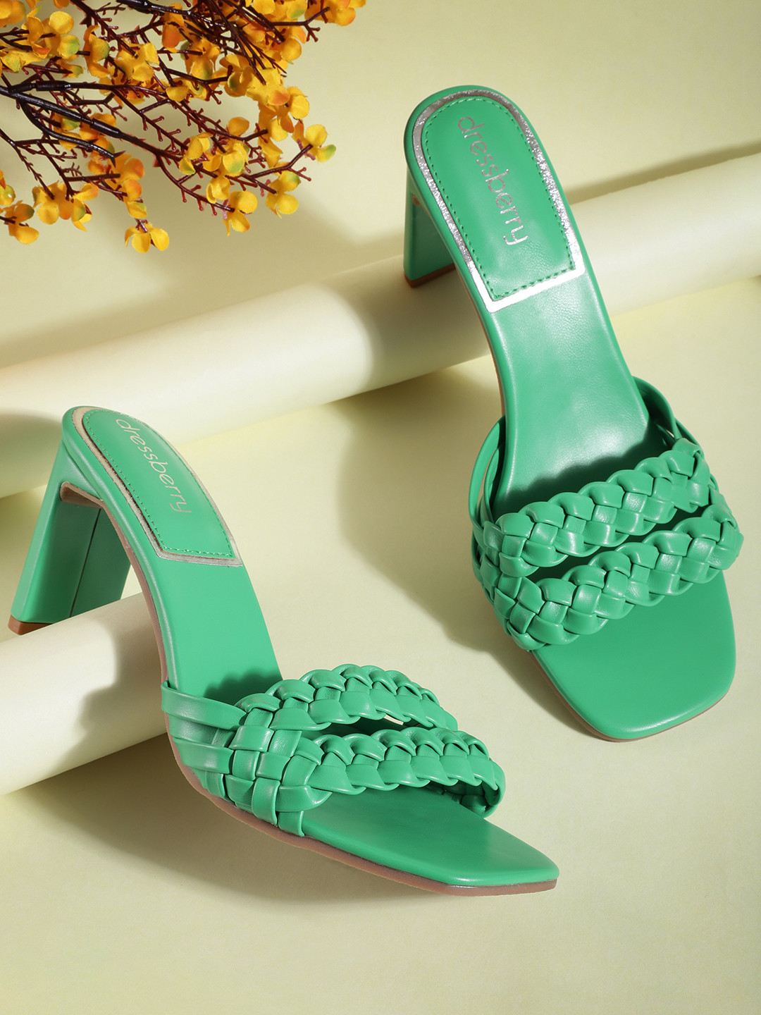 Buy DressBerry Textured Block Heels - Heels for Women 21631996 | Myntra