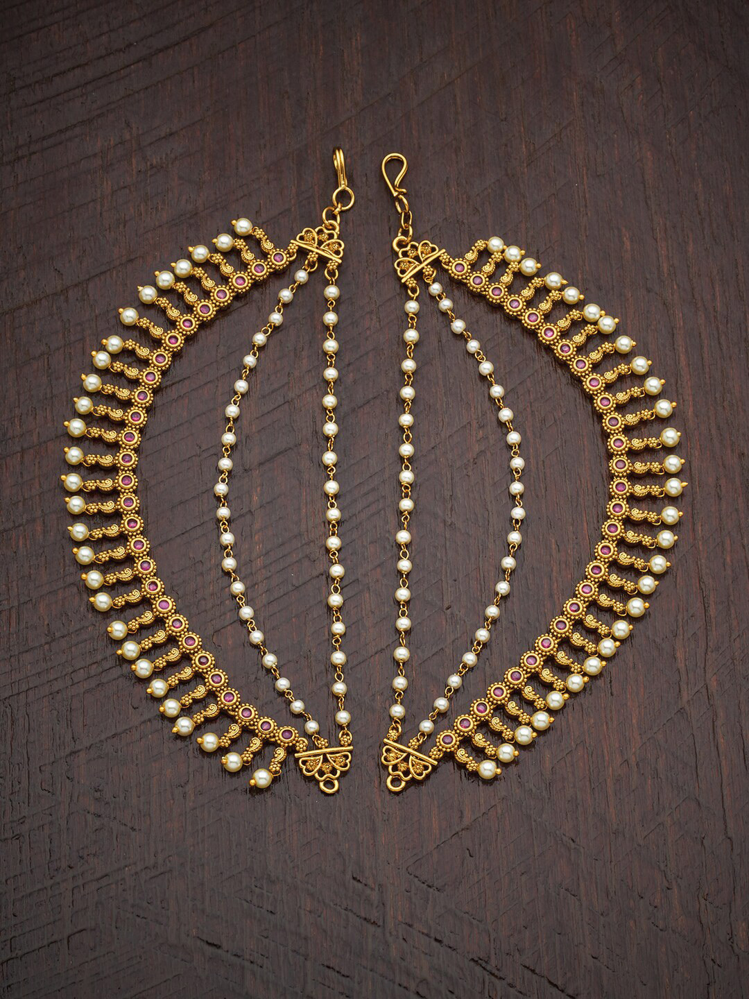 Buy Kushal's Fashion Jewellery Gold Plated Classic Ear Chain - Earrings ...