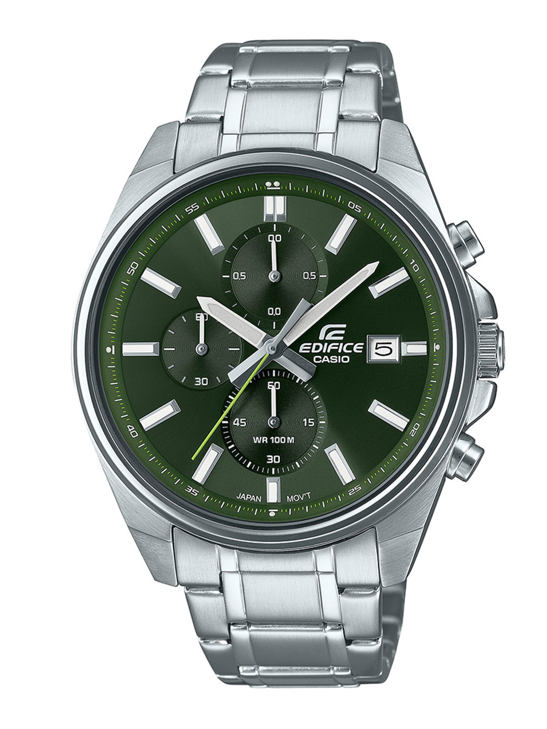 Buy CASIO Men EDifice EFV 610D 3CVUDF Green Analog Dial Silver ...