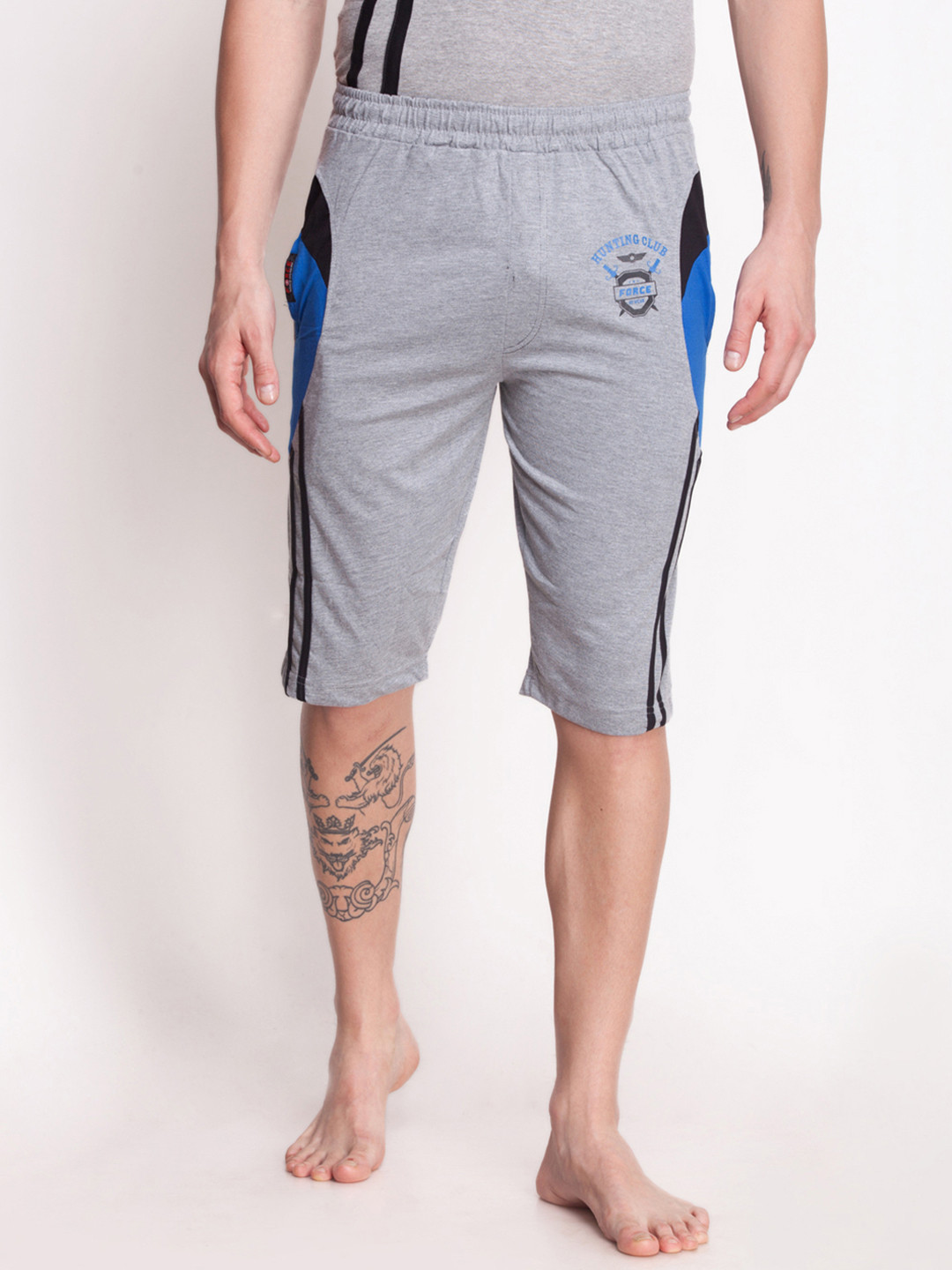Buy Force Go Wear Grey Melange Lounge Shorts MFCC 334 PO1 - Lounge Shorts for Men 2164033 | Myntra