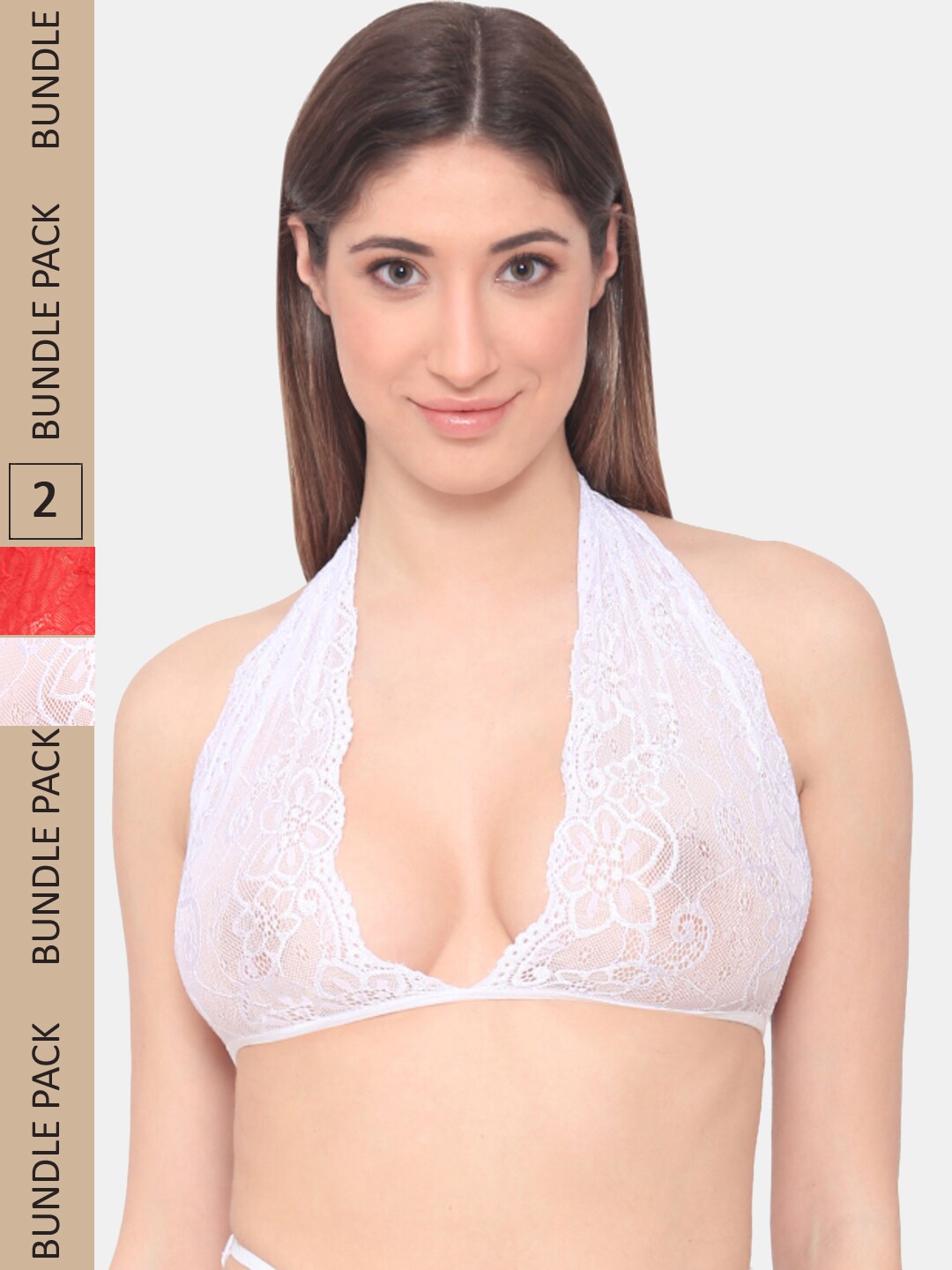Buy N Gal Pack Of 2 Floral Anti Odour Bralette Bra Bra For Women