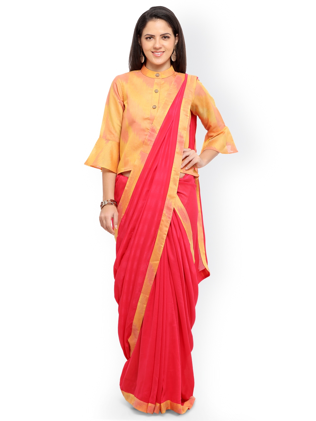 Buy Inddus Pink Solid Art Silk Saree - Sarees for Women 2164424 | Myntra Buy Inddus Pink Solid Art Silk Saree - Sarees for Women 2164424 | Myntra