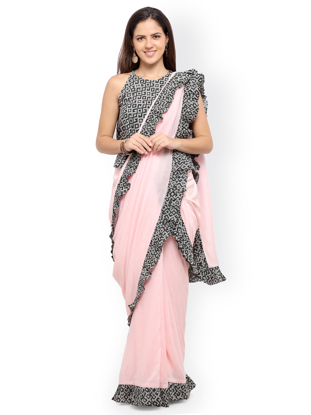 Buy Inddus Pink Solid Art Silk Saree - Sarees for Women 2164428 | Myntra Buy Inddus Pink Solid Art Silk Saree - Sarees for Women 2164428 | Myntra