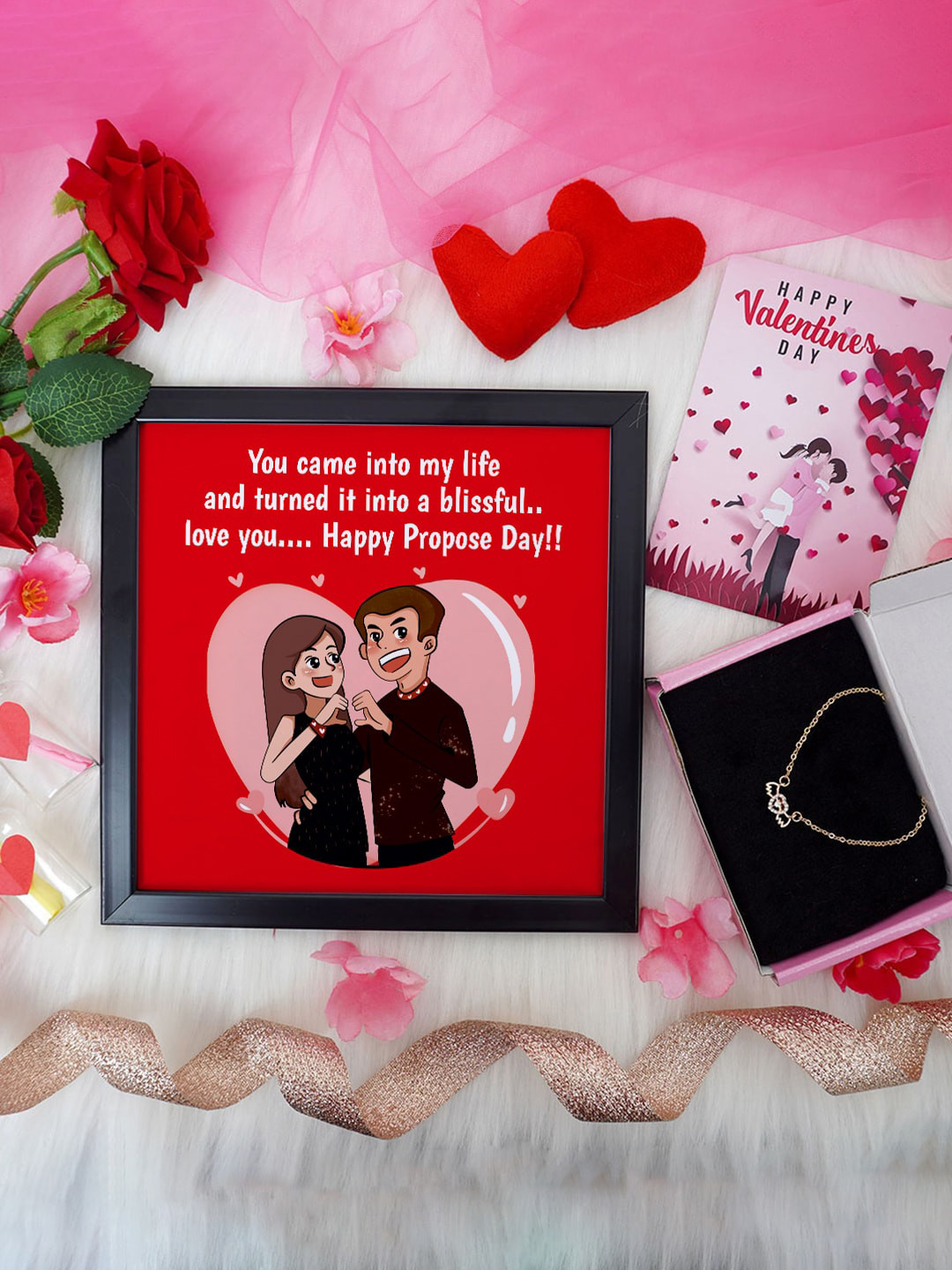 Buy Crazy Corner Valentine's Day Gift Red 3 Piece Photo Frame & Pendant ...