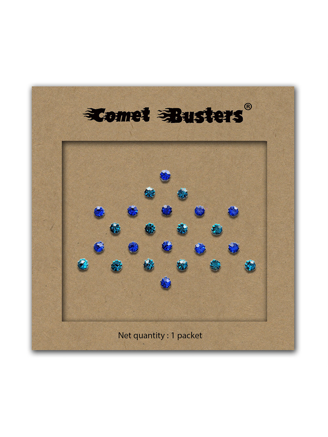 Buy Comet Busters Set Of 24 Embellished Traditional Bindis Blue - Bindi ...