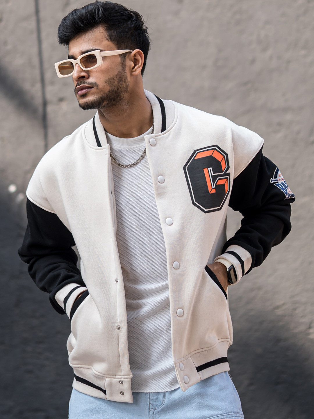 Buy Powerlook Men Organic Cotton Varsity Jacket - Jackets for Men ...