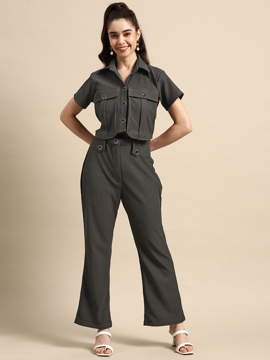 Buy WoowZerz Women Grey Co Ord Set - Co Ords for Women 21659898 | Myntra