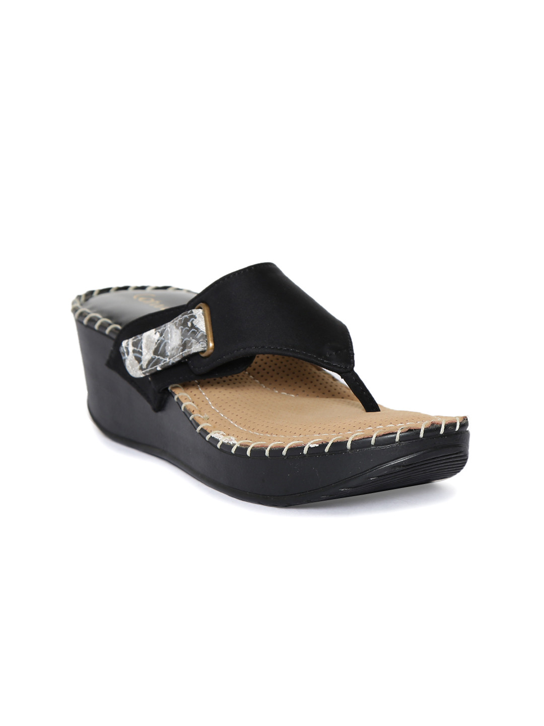Buy Catwalk Women Black Solid Wedges - Heels for Women 2166176 | Myntra