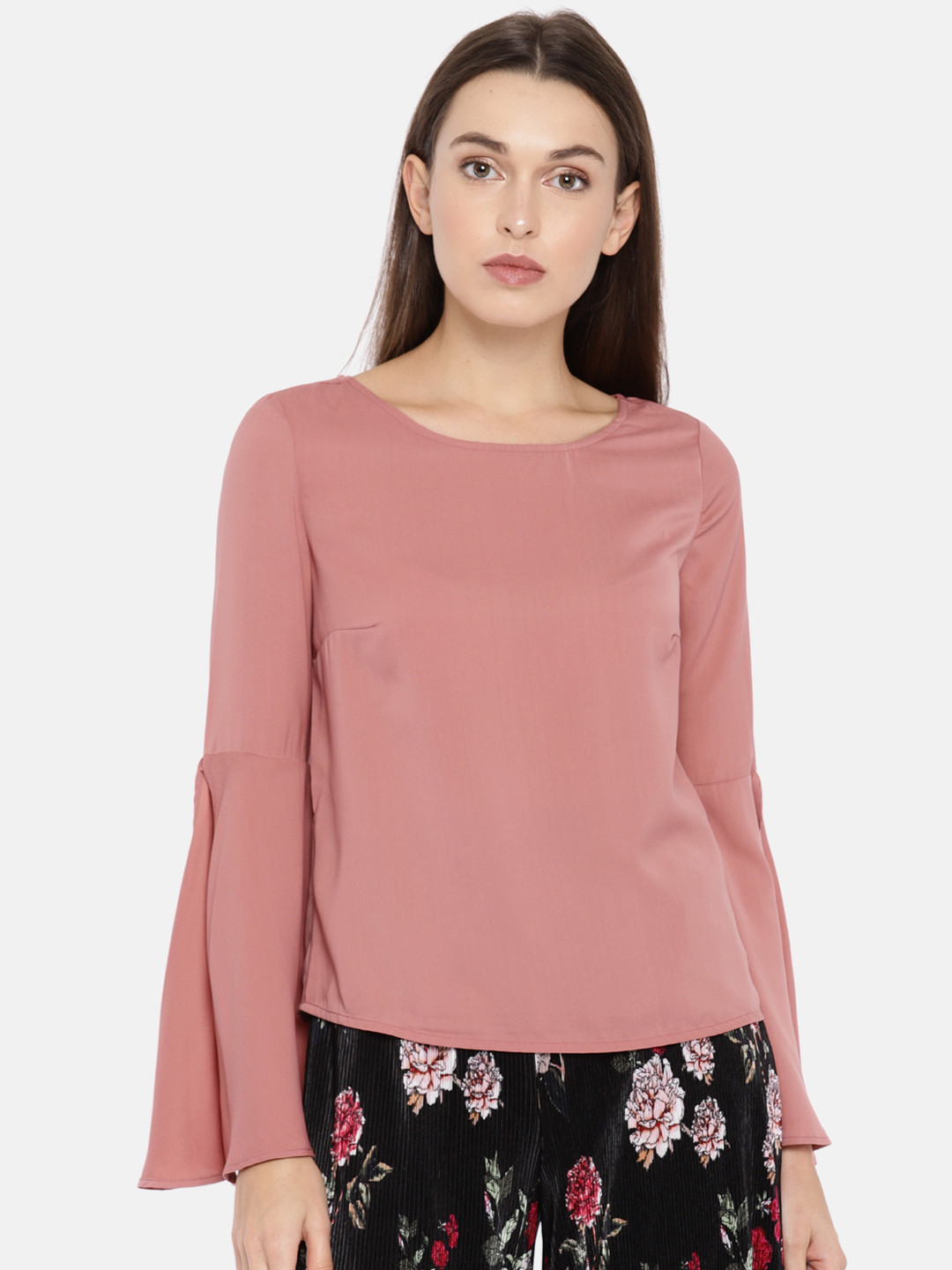 Buy ONLY Women Pink Solid Top - Tops for Women 2166563 | Myntra
