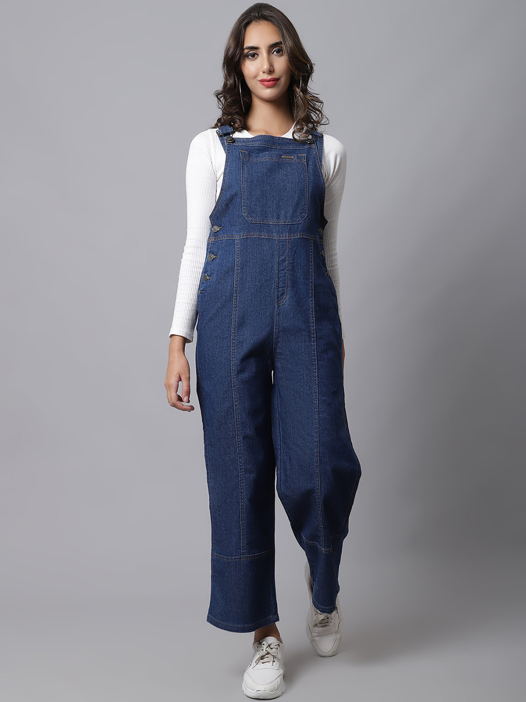 Buy River Of Design Jeans Women Flared Leg Denim Dungarees - Dungarees ...