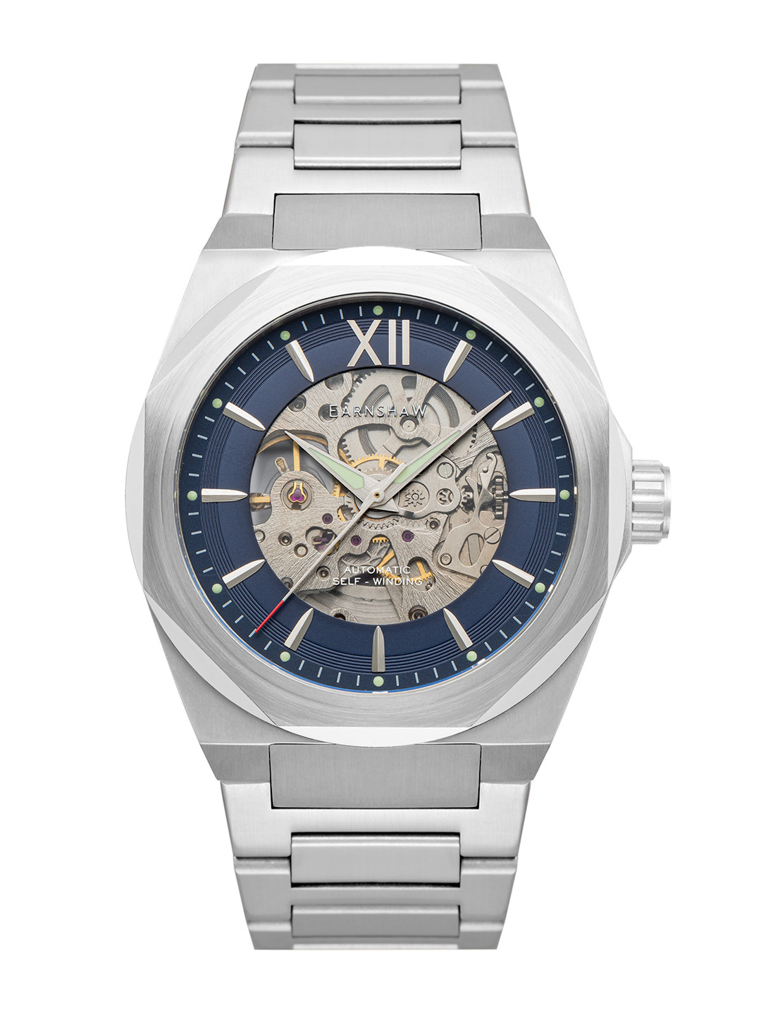 Buy EARNSHAW Men Embellished Dial & Stainless Steel Straps Automatic ...