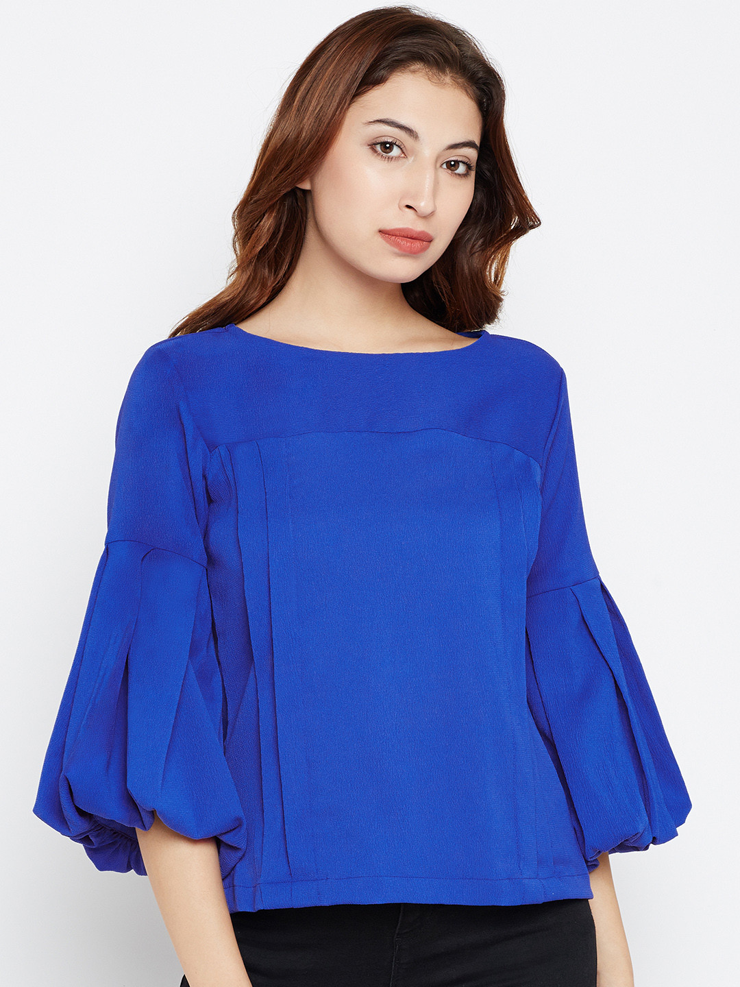 Buy Style Quotient Women Blue Solid Top - Tops for Women 2169525 | Myntra