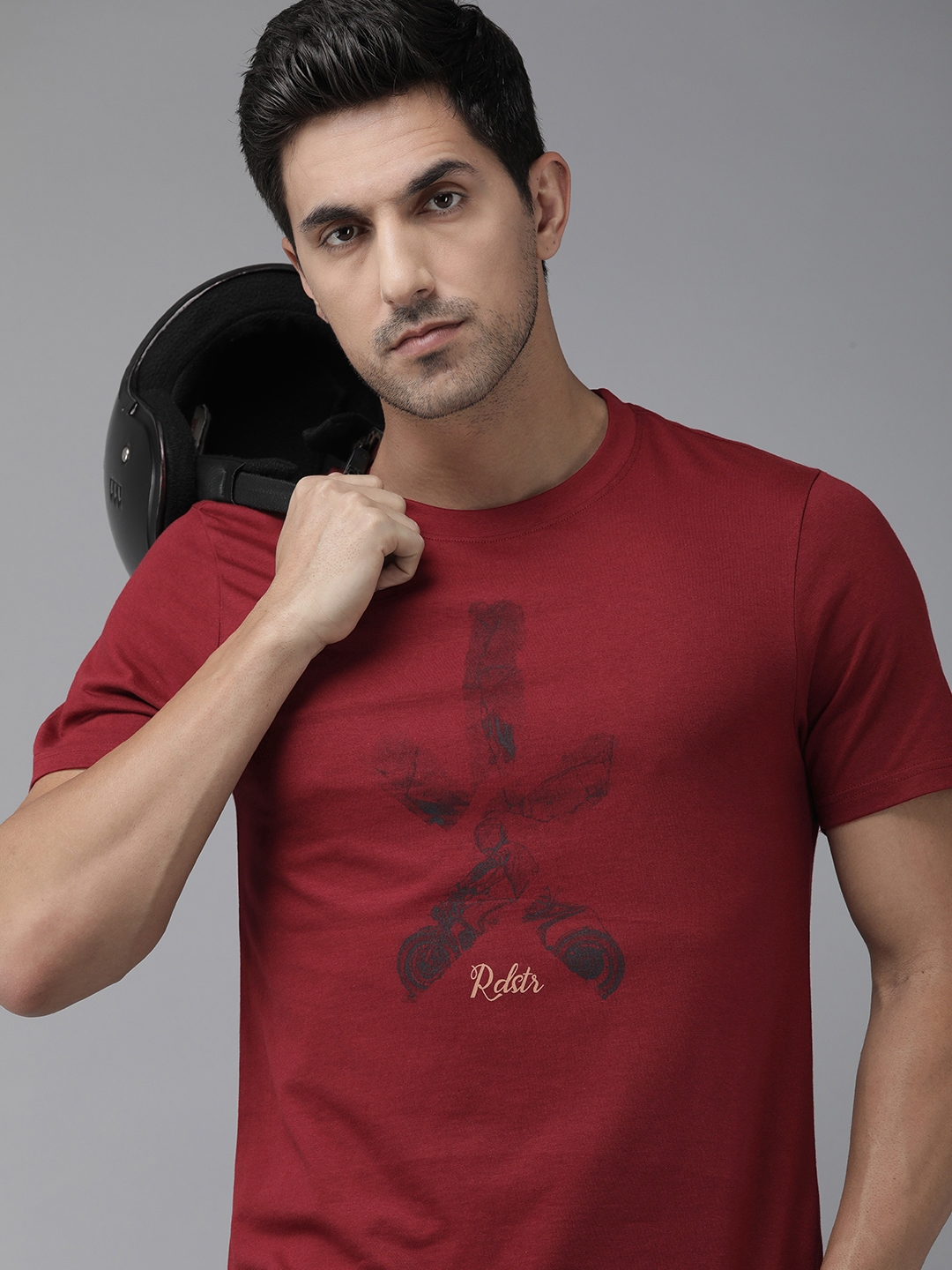 Buy Roadster Pure Cotton Printed T Shirt Tshirts For Men 21705054