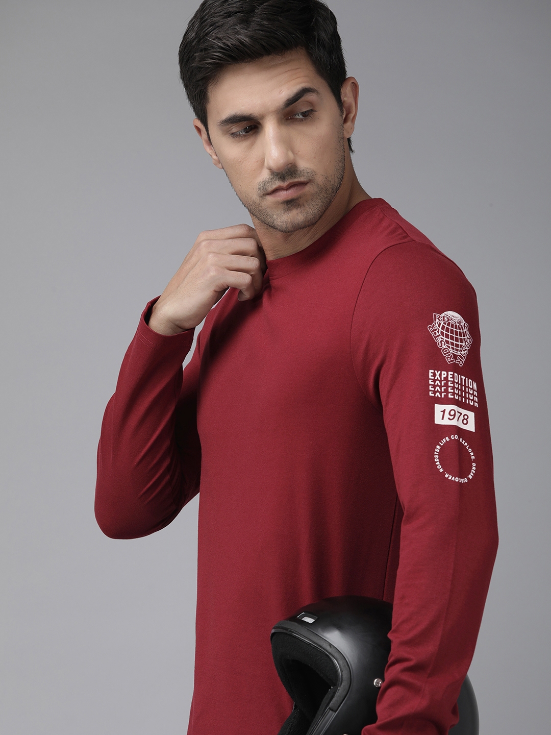 Buy Roadster Pure Cotton Printed T Shirt Tshirts For Men 21705060