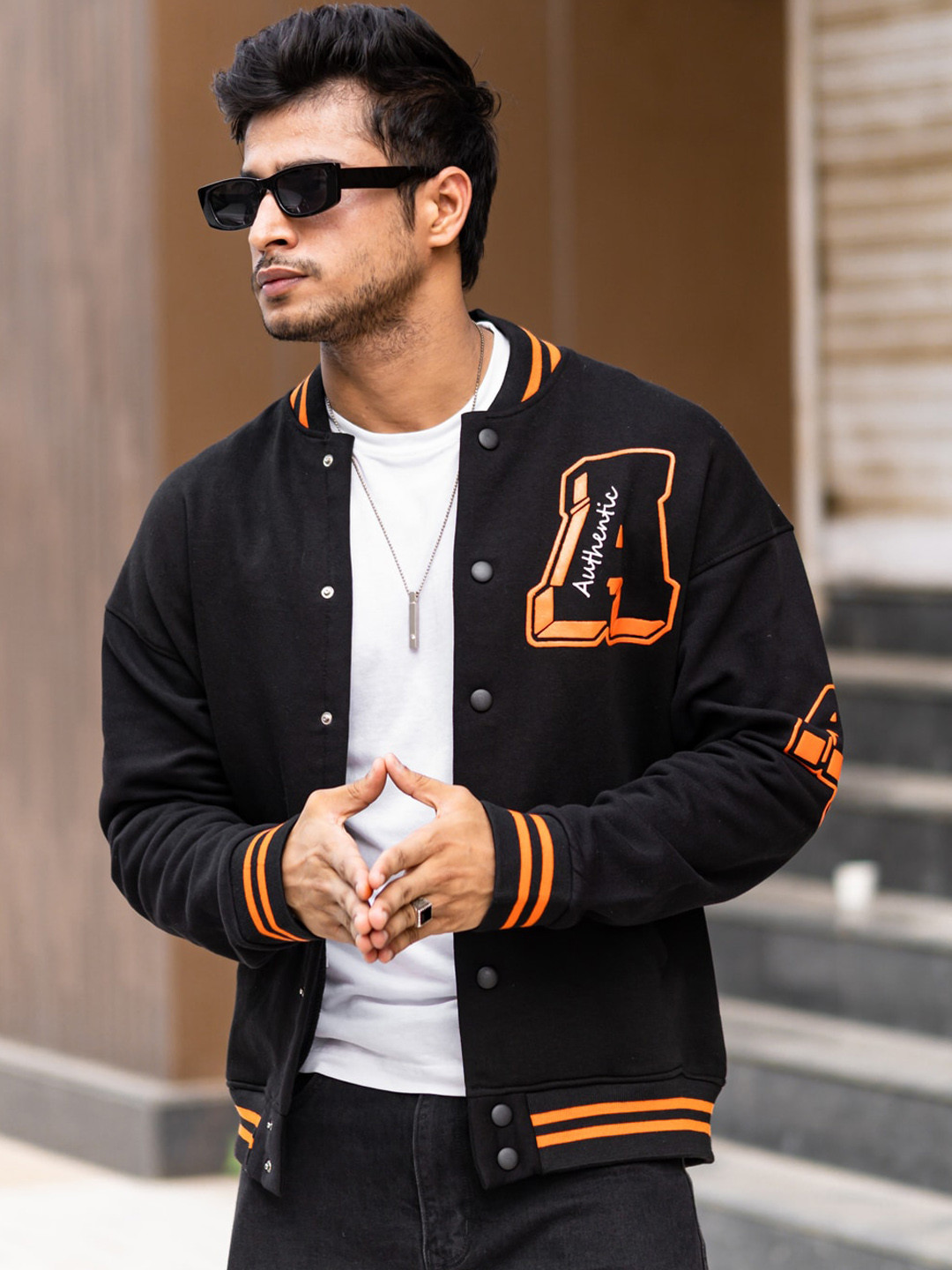 Buy Powerlook Men Organic Cotton Varsity Jacket - Jackets for Men ...