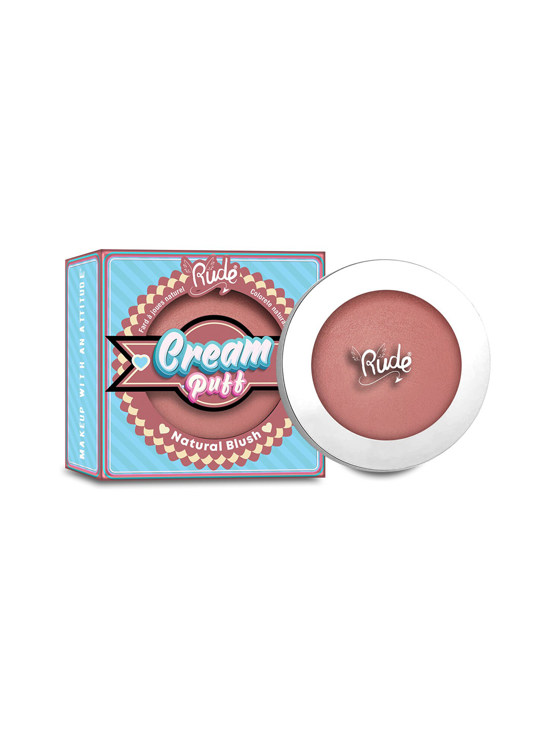 Buy Rude Cosmetics Cream Puff Natural Blush Mochi - Blush for Women ...