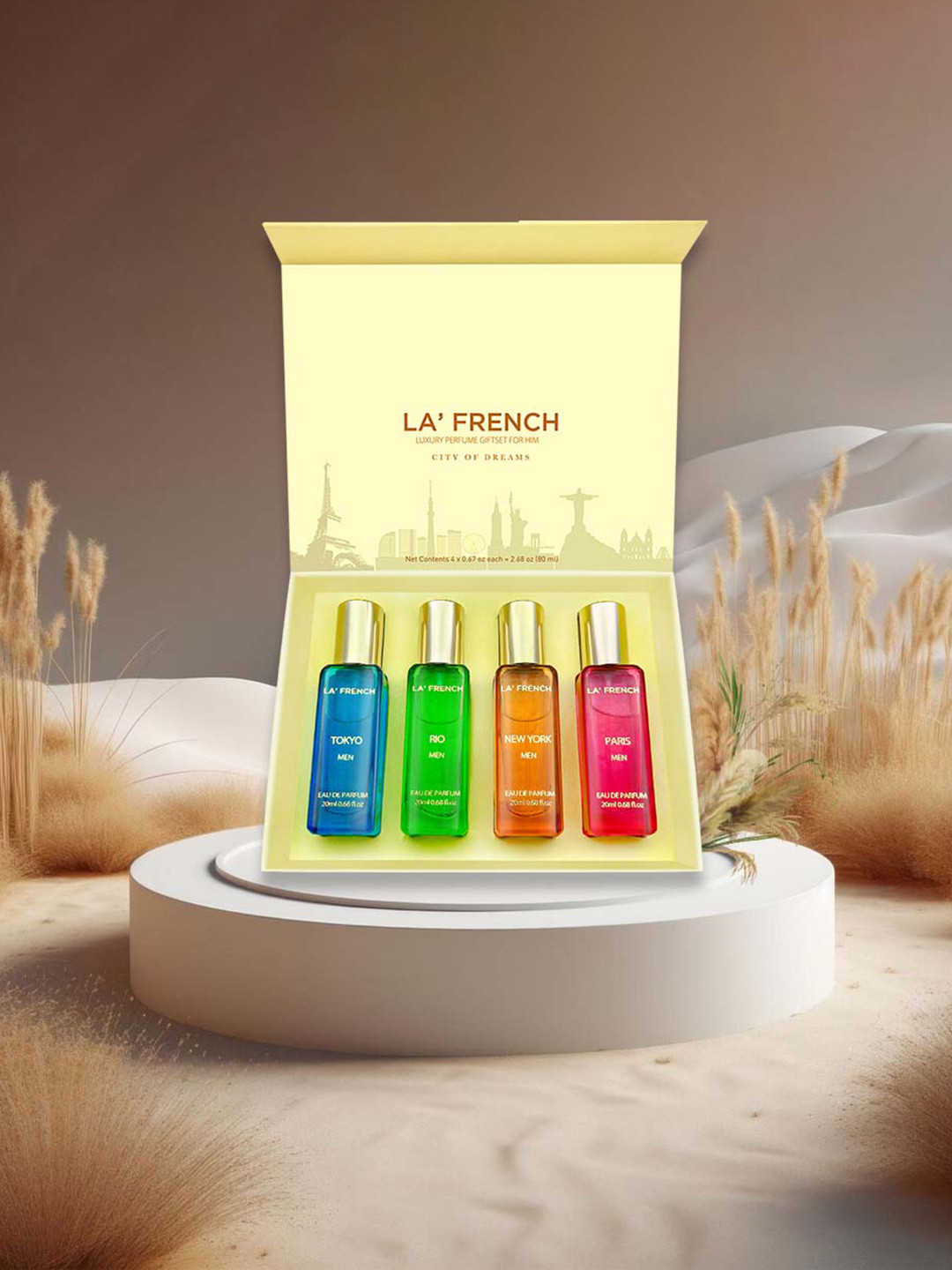 Buy La French Men Perfume Gift Set Paris, Tokyo, New York, Rio 20ml ...
