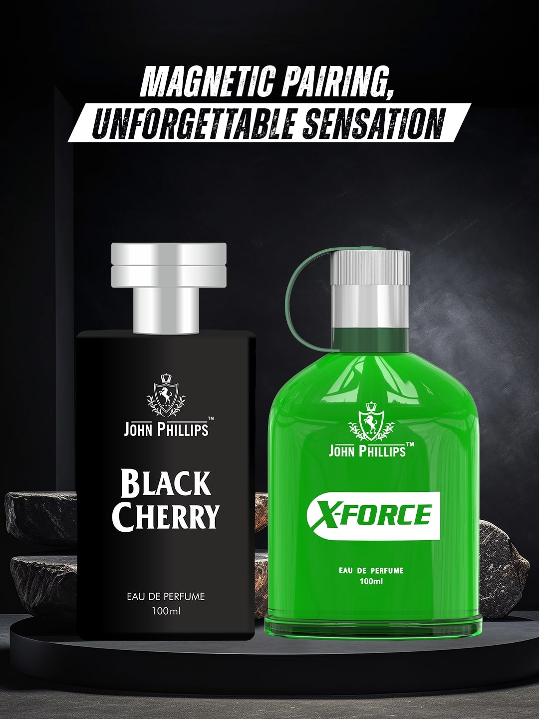 Buy JOHN PHILLIPS Set Of 2 Black Cherry Eau De Perfume & X Force Eau De ...