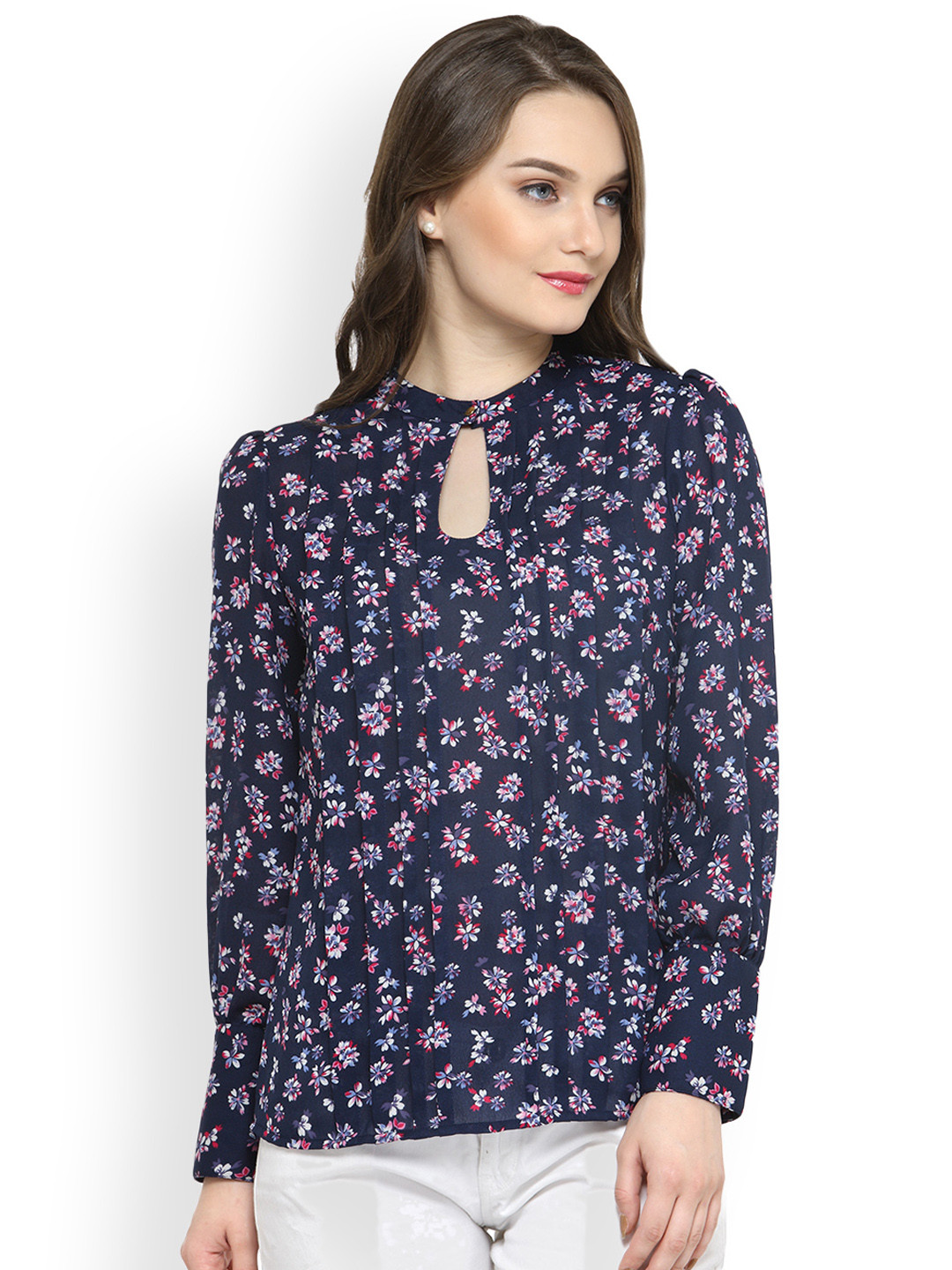 Buy PlusS Women Navy Blue Printed Top - Tops for Women 2171951 | Myntra