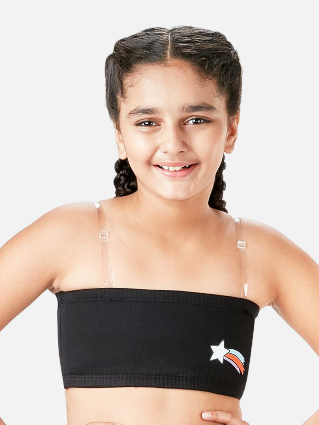 Buy You Got Plan B Girls Graphic Printed Lightly Padded Tube Bra With ...