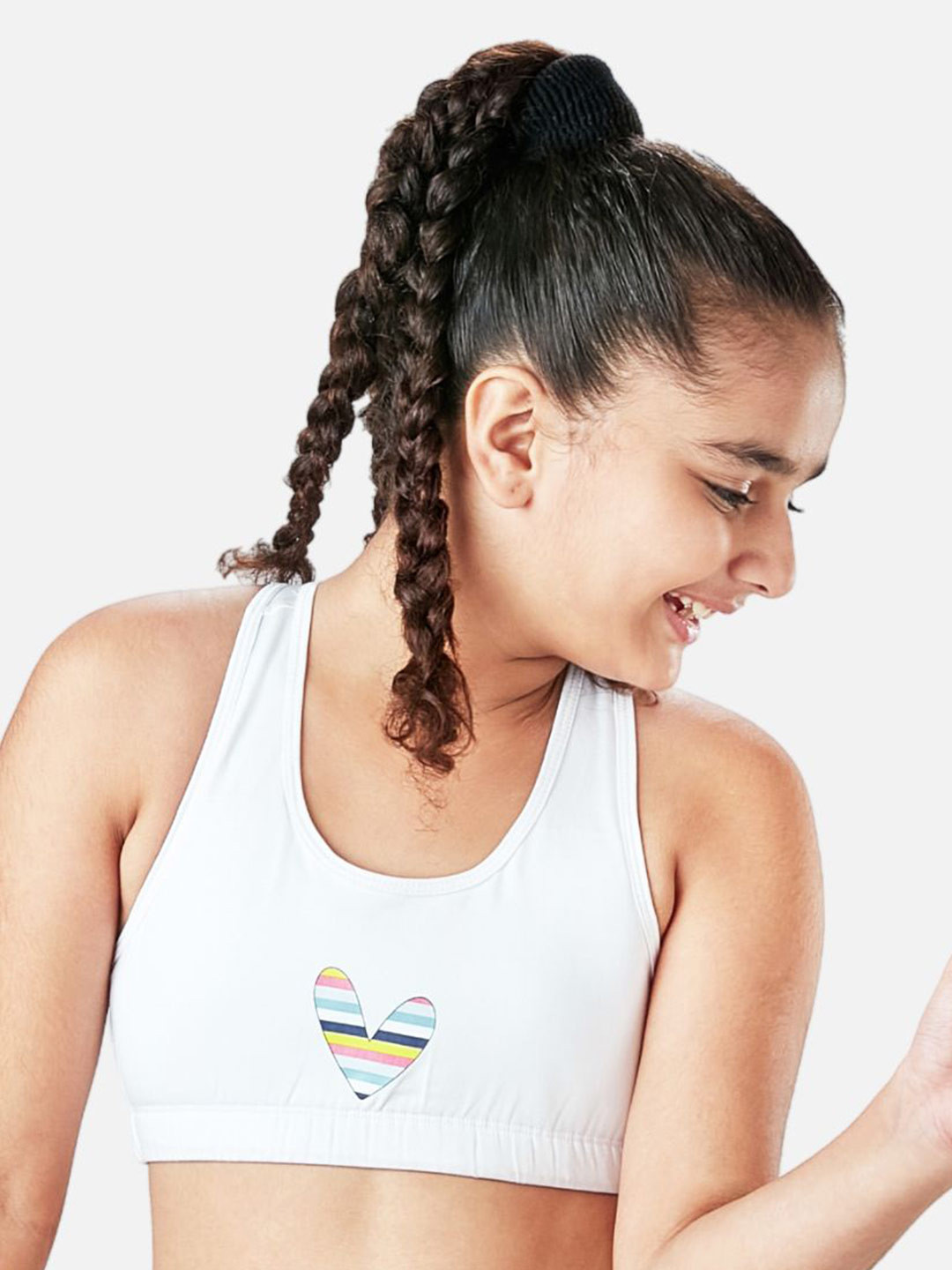 Buy You Got Plan B Girls Non Padded Anti Bacterial Sports Bra SBP Heart ...