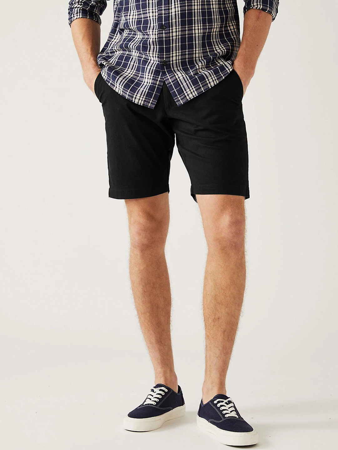 Buy Marks & Spencer Men Mid Rise Regular Fit Shorts - Shorts for Men ...