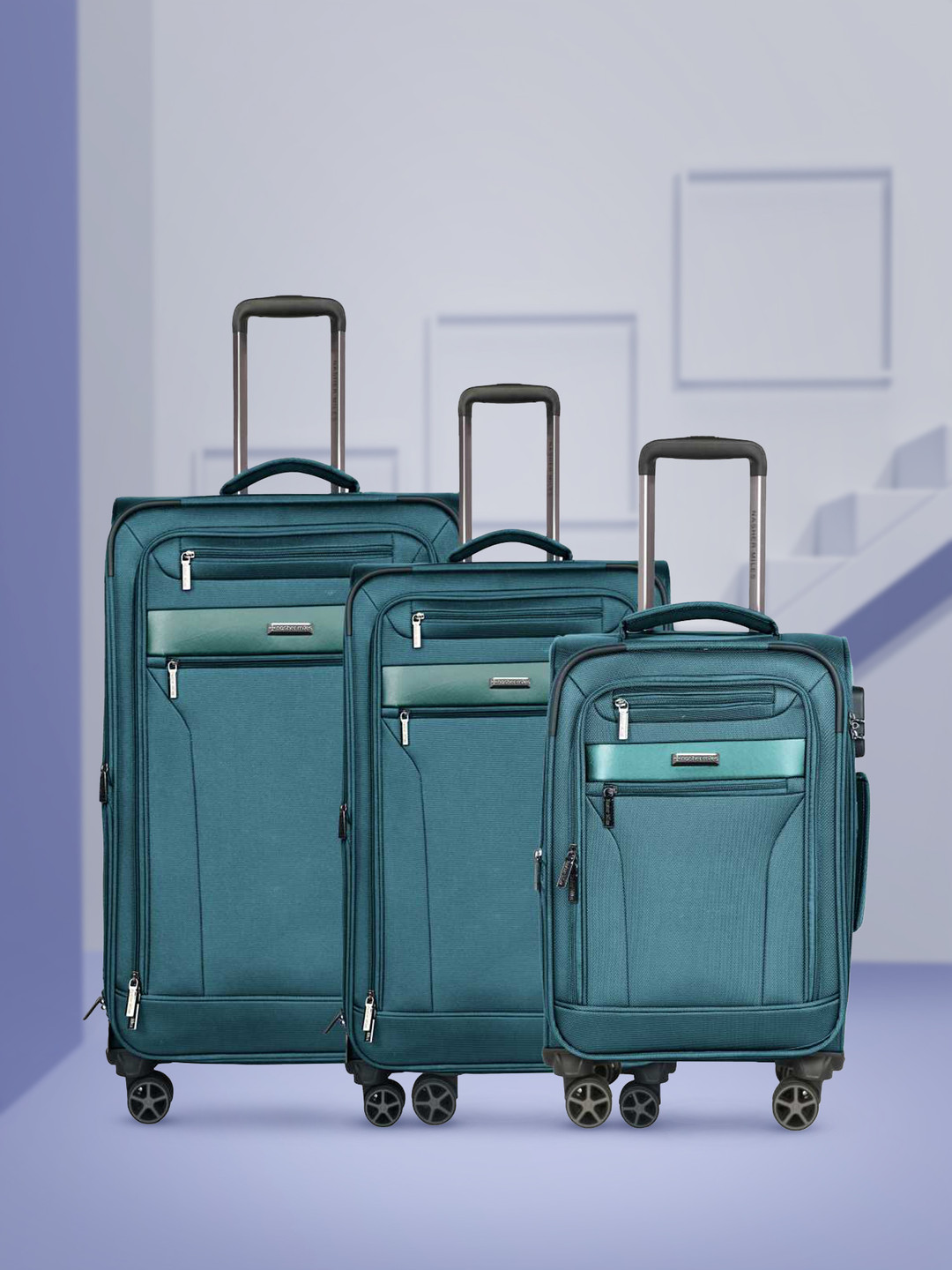 Buy Nasher Miles Set Of 3 Berlin Expander Soft Trolley Bags - Trolley ...