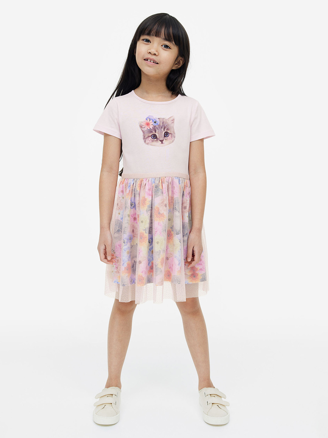 Buy H&M Girls Tulle Skirt Jersey Dress - Dresses for Girls 21728460 ...