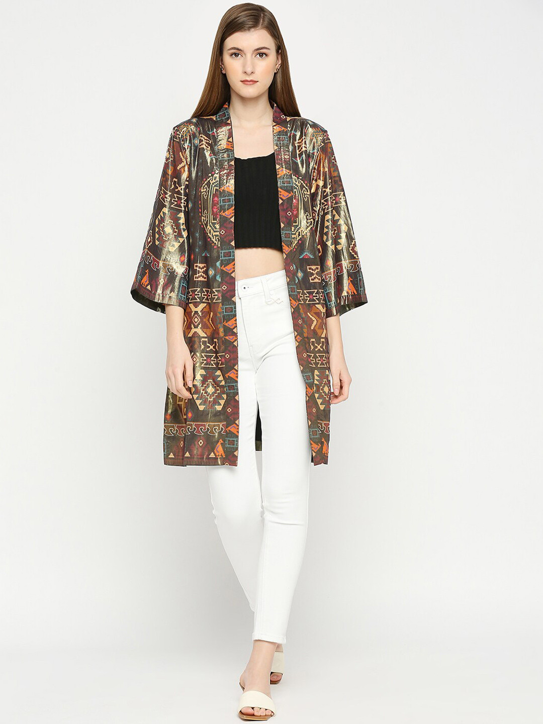 Buy Cloth Haus India Women Printed Cotton Shrug - Shrug for Women ...