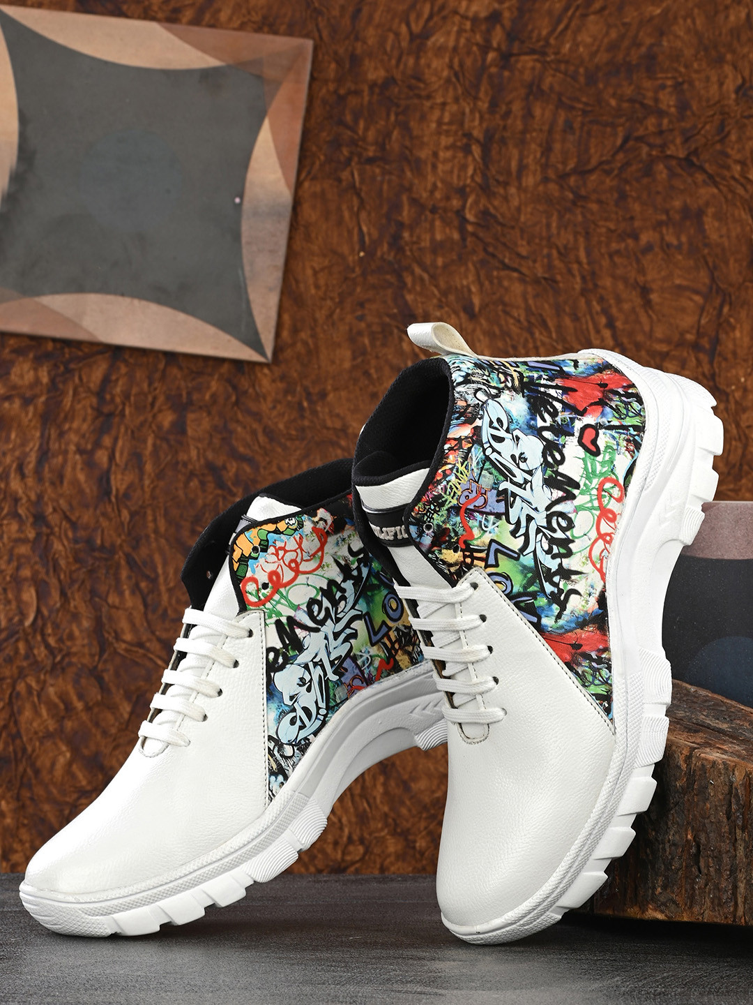 Buy Prolific Men White Printed Sneakers - Casual Shoes for Men 21739358 ...