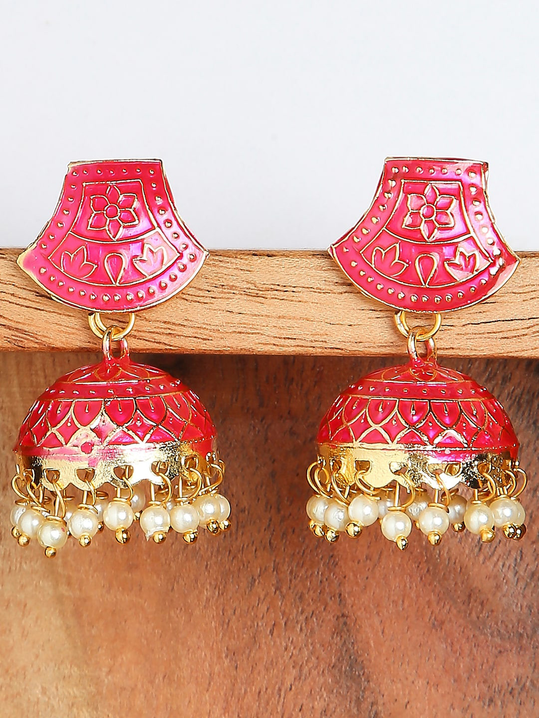Buy OOMPH Gold Plated Dome Shaped Jhumkas Earrings - Earrings for Women ...