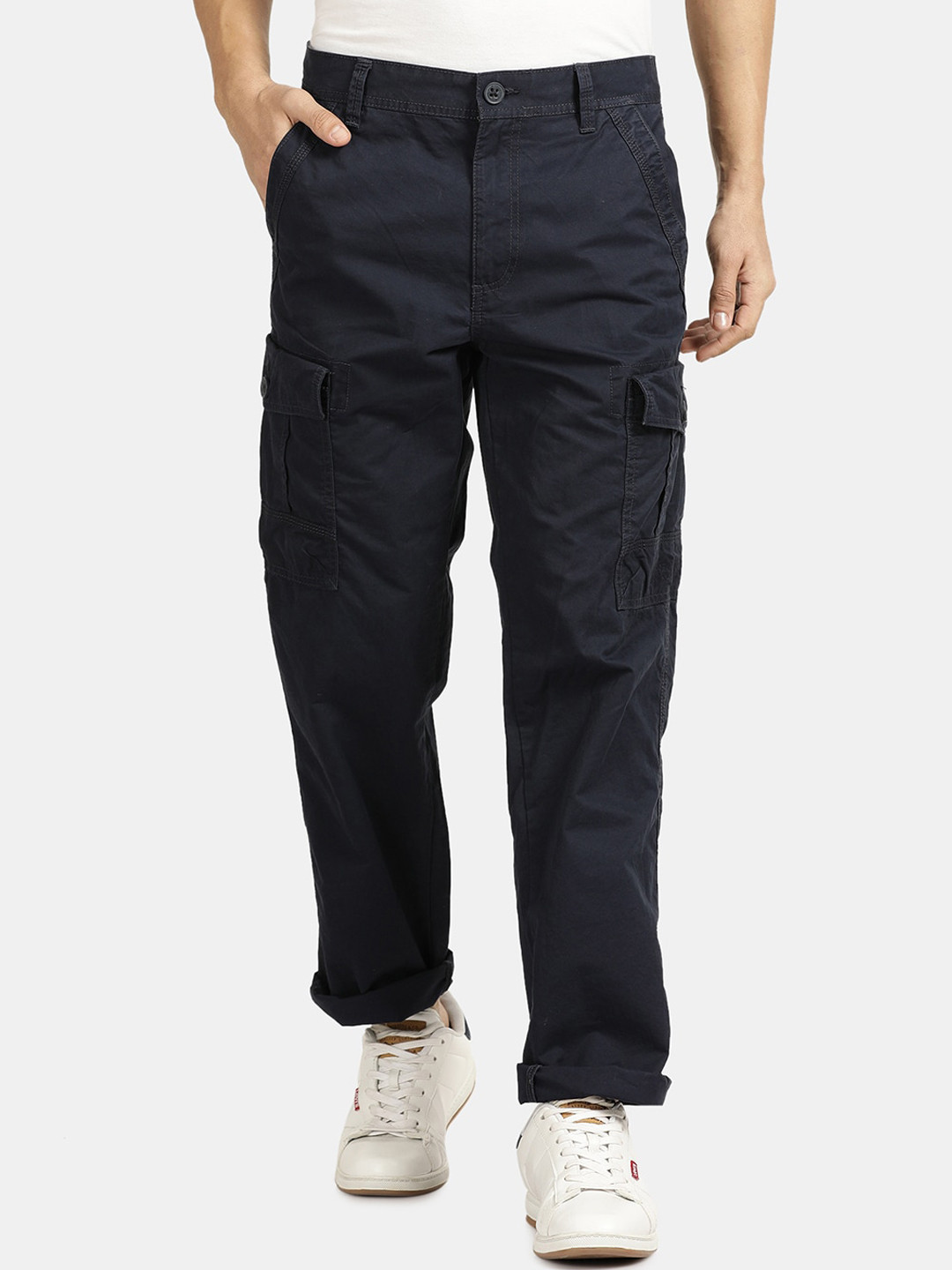 Buy T Base Men Cotton Cargos - Trousers for Men 21747220 | Myntra