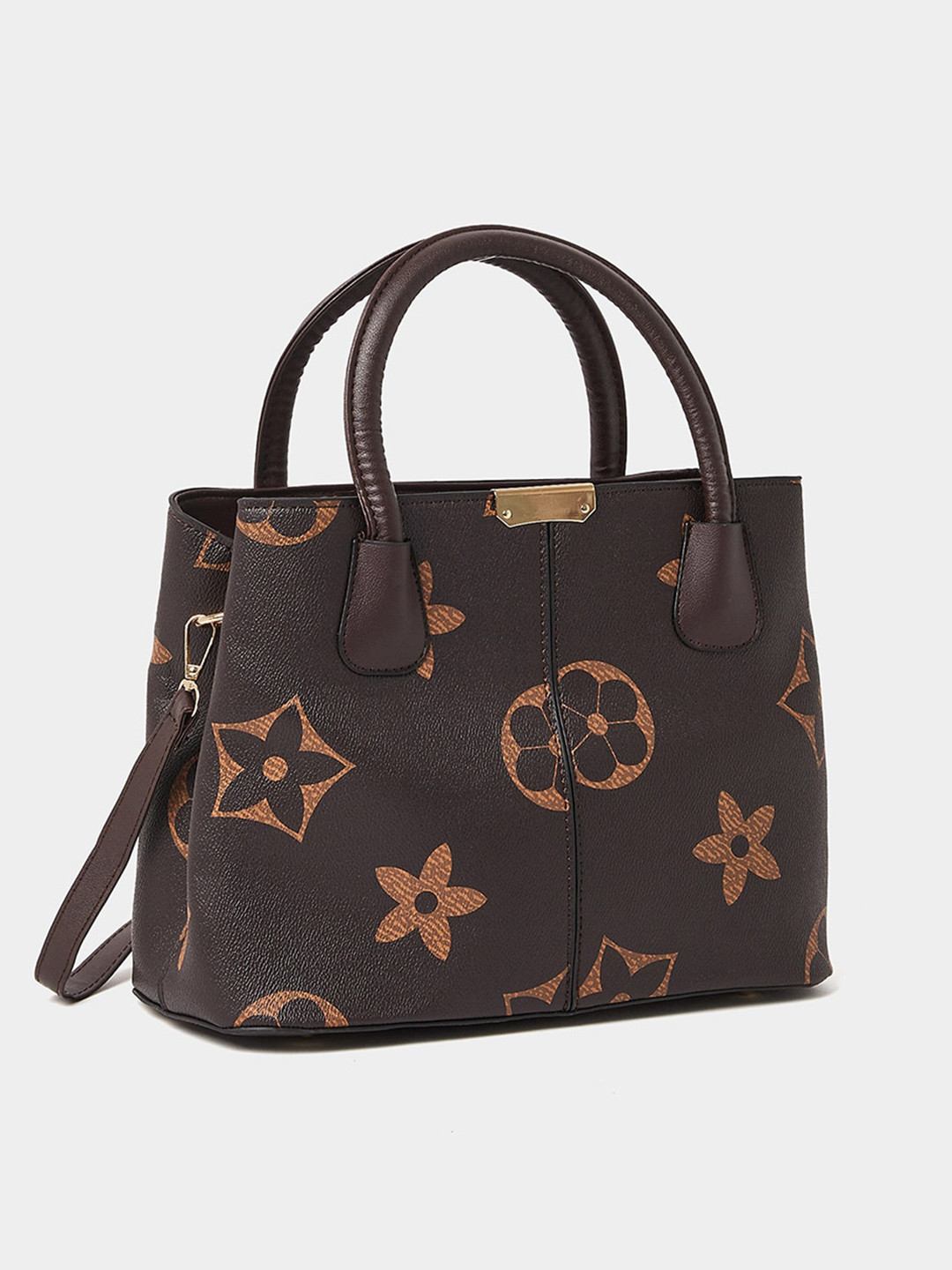 Buy Styli Floral Printed Structured Handheld Bag - Handbags for Women ...