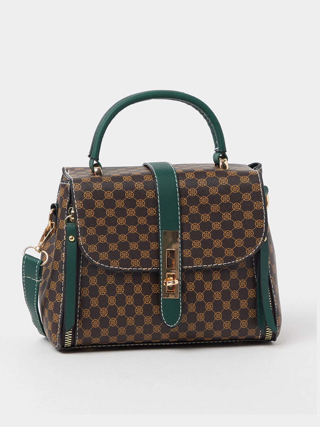 Buy Styli Geometric Print Structured Satchel - Handbags for Women ...