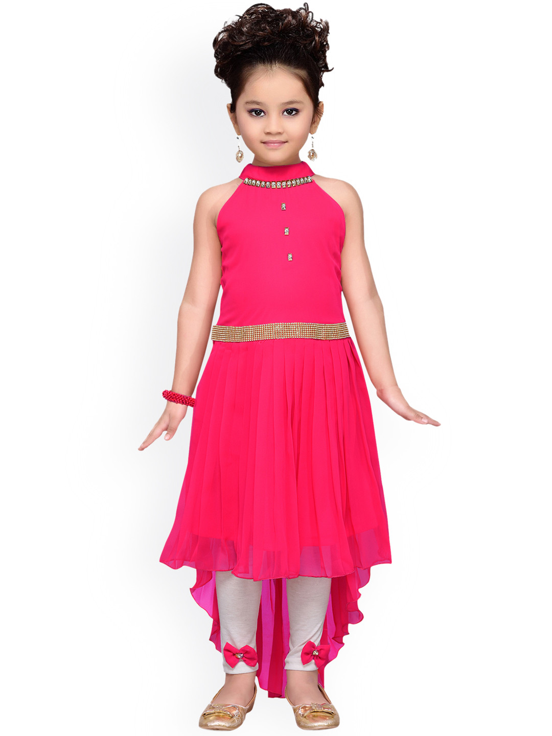 Buy ADIVA Girls Magenta & White Clothing Set - Clothing Set for Girls ...