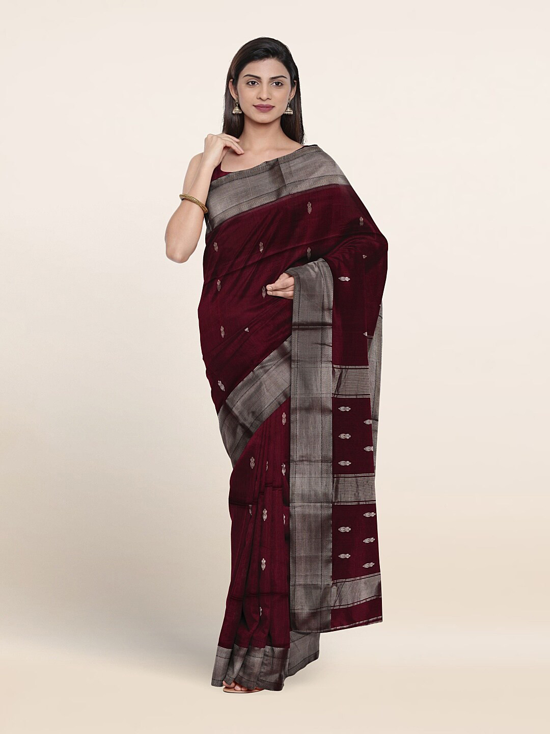 Buy Pothys Woven Design Zari Pure Silk Saree - Sarees for Women ...