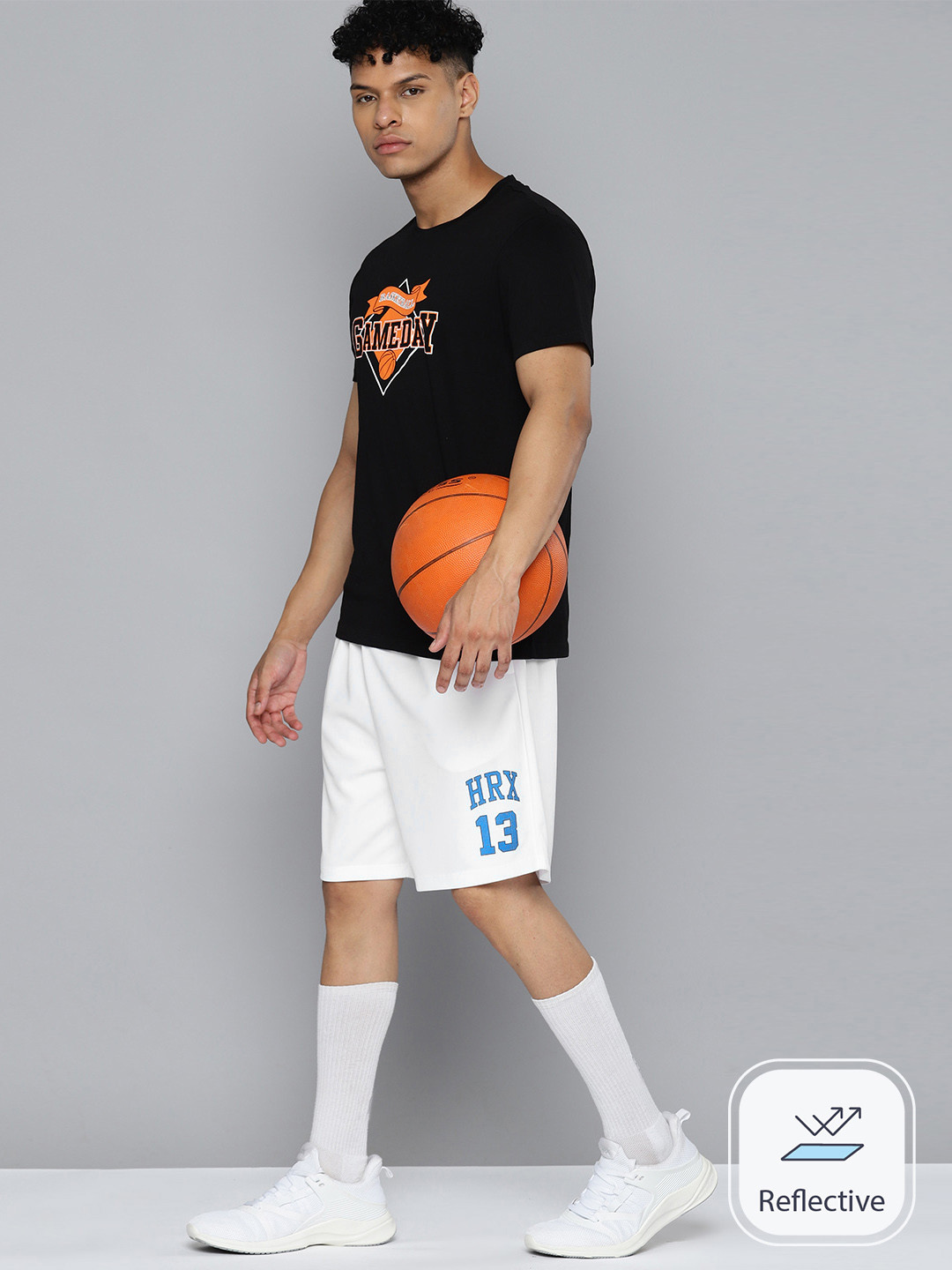 Buy HRX By Hrithik Roshan Men Rapid Dry High Rise Basket Ball Shorts ...