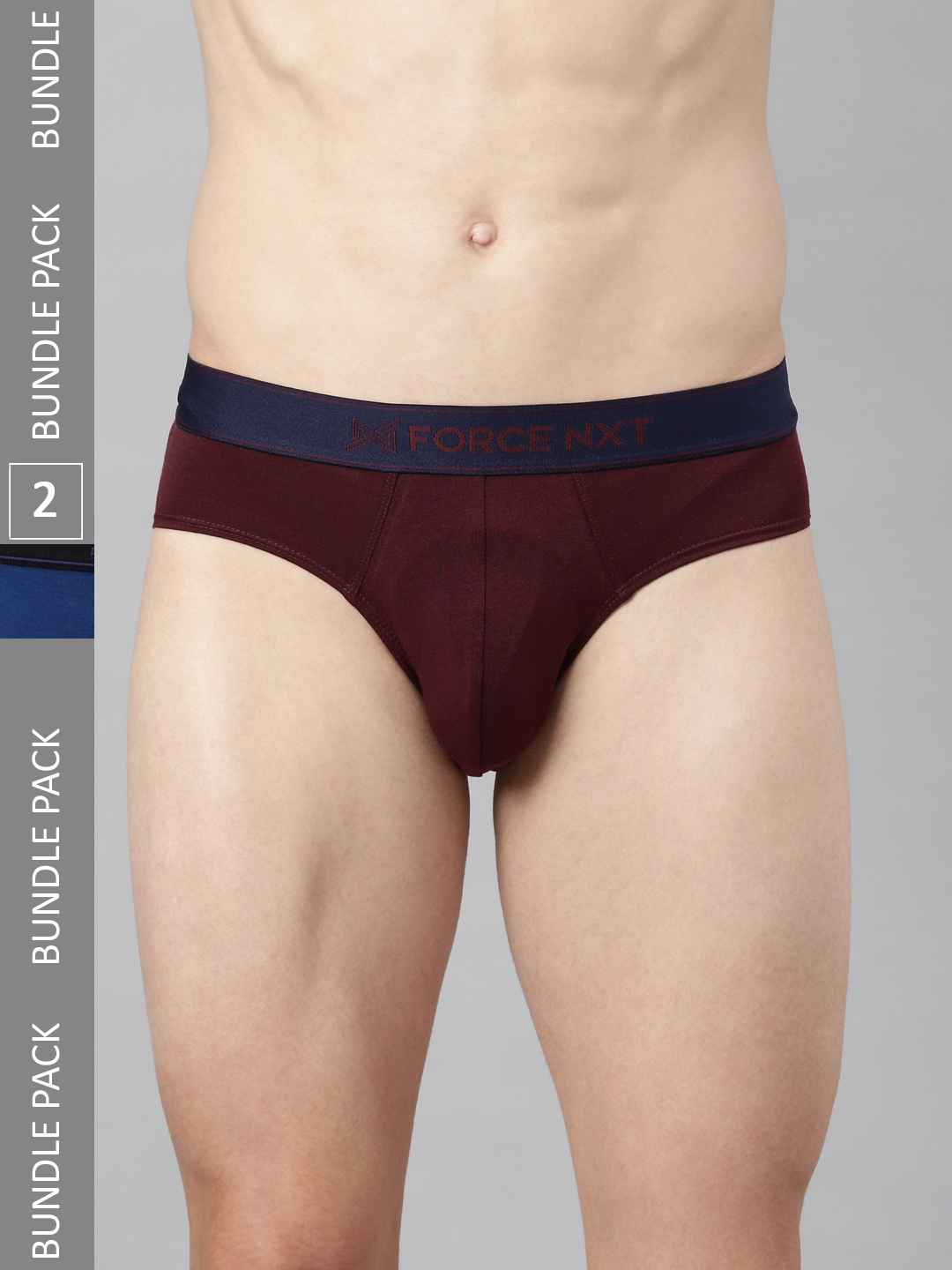 Buy Force Nxt Men Pack Of 2 Assorted Cotton Basic Briefs Briefs For