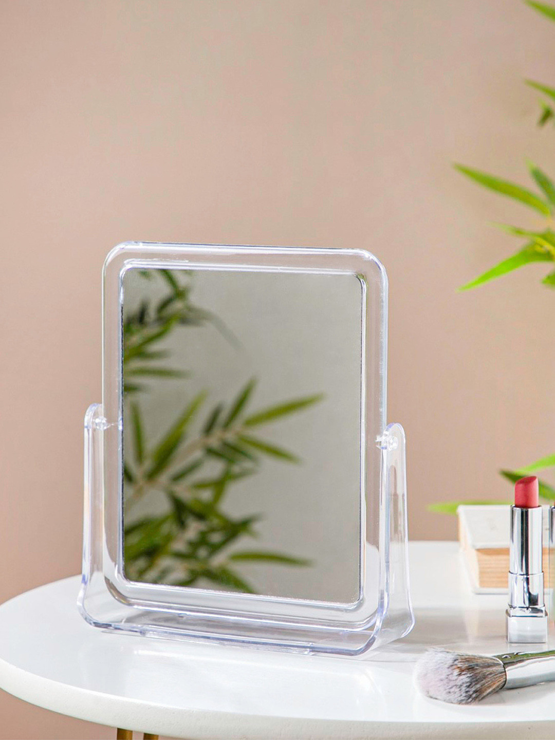 Buy Nestasia Transparent Minimal Double Sided Movable Table Mirror ...
