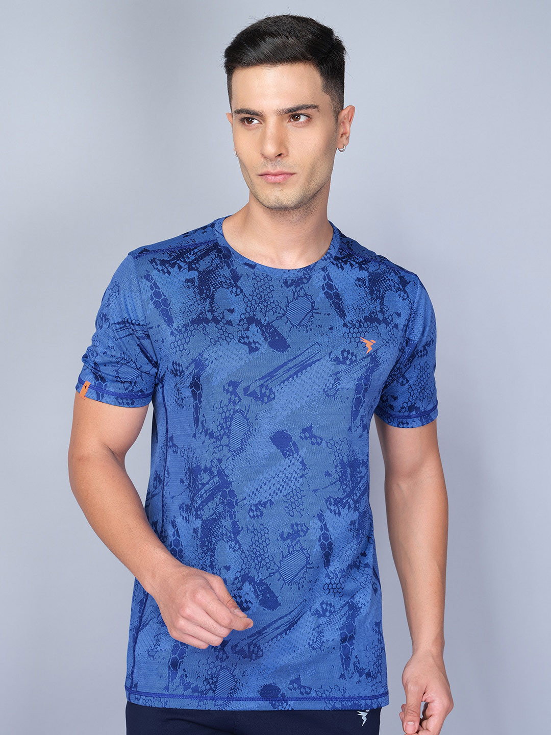 Buy Technosport Men Jacquard Double Cool Slim Fit Sports Tshirt ...
