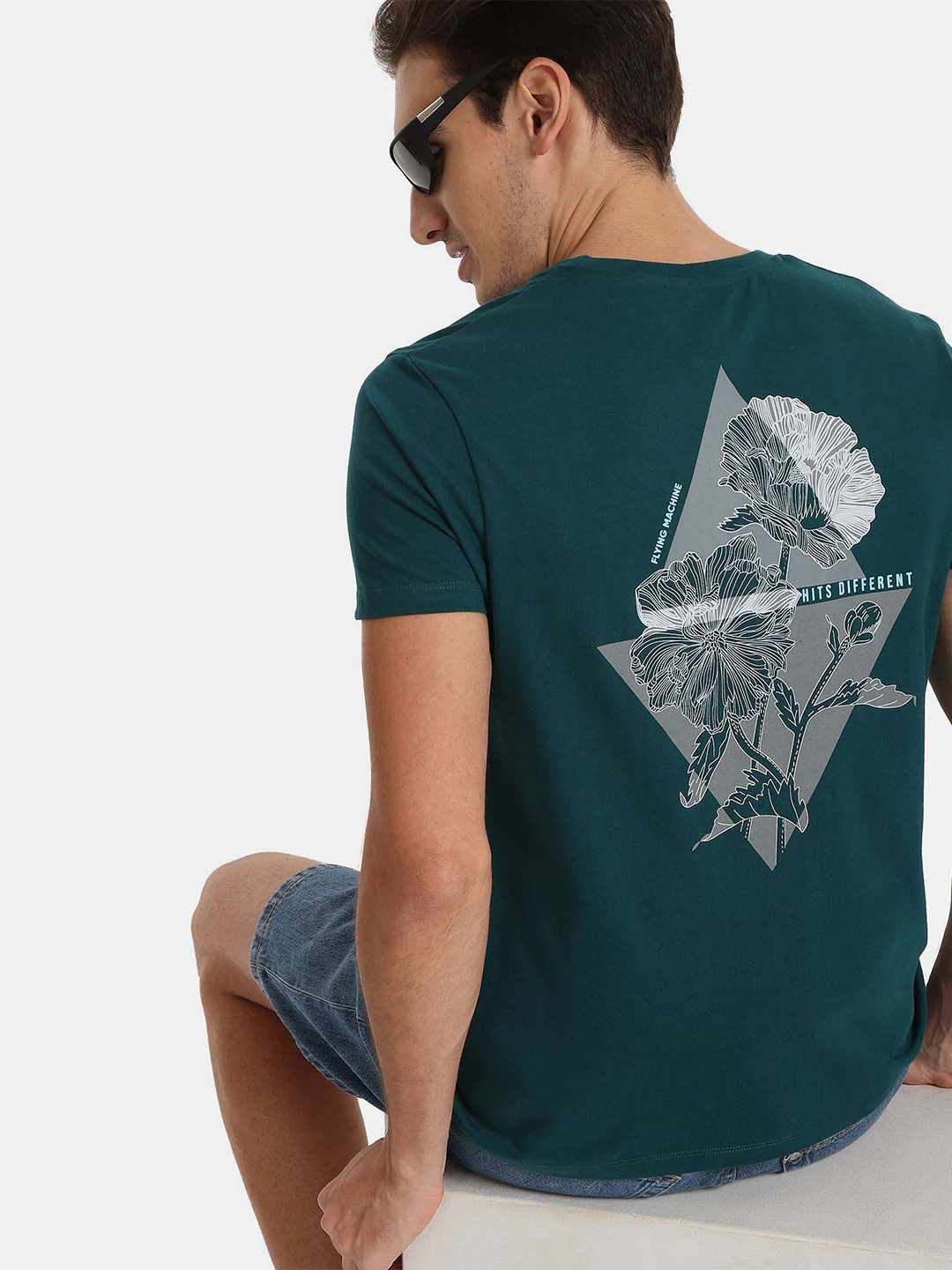 Buy Flying Machine Graphic Print Crew Neck T Shirt - Tshirts for Men ...