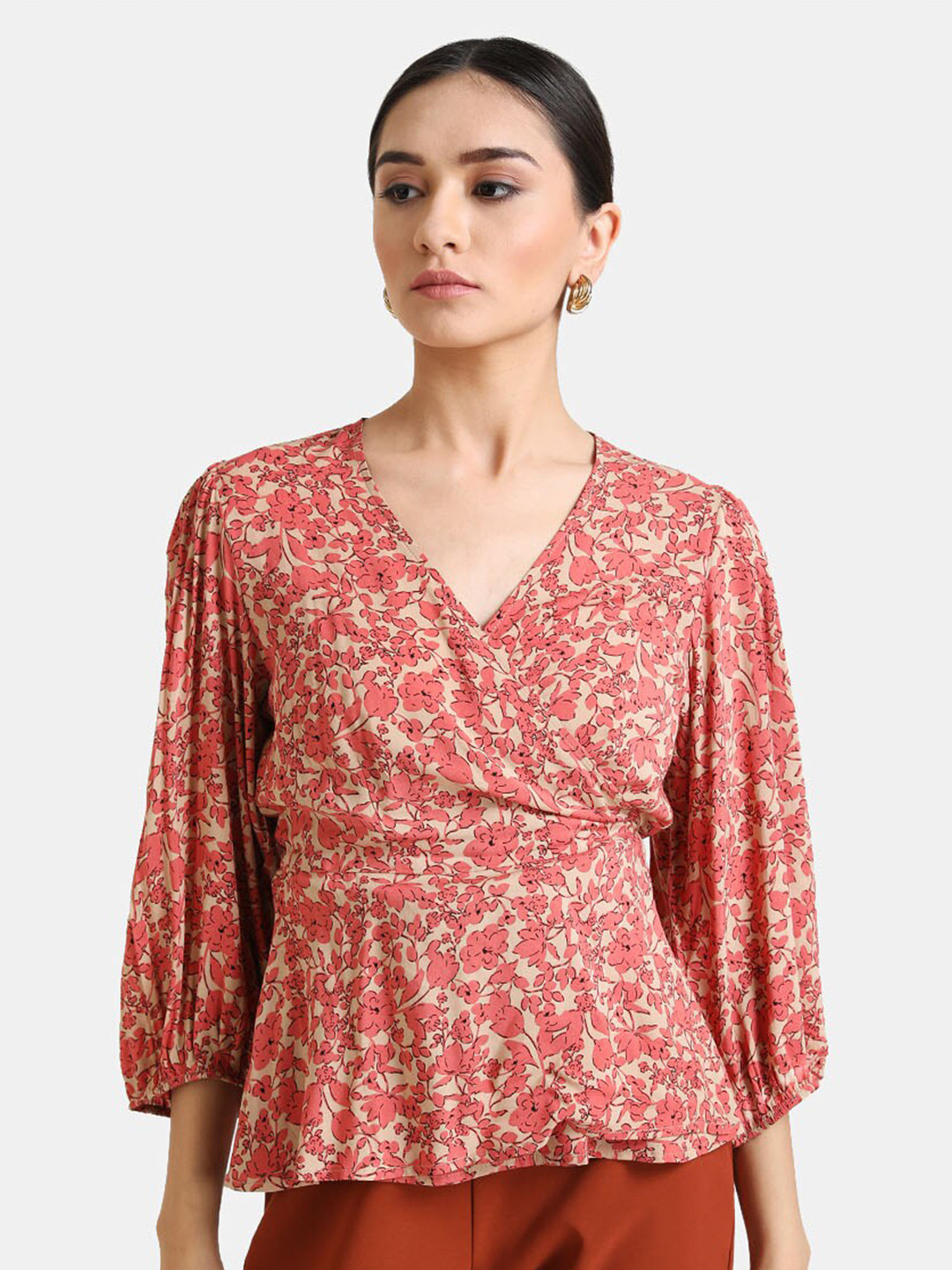 Buy Kazo Floral Printed Wrap Top - Tops for Women 21804412 | Myntra