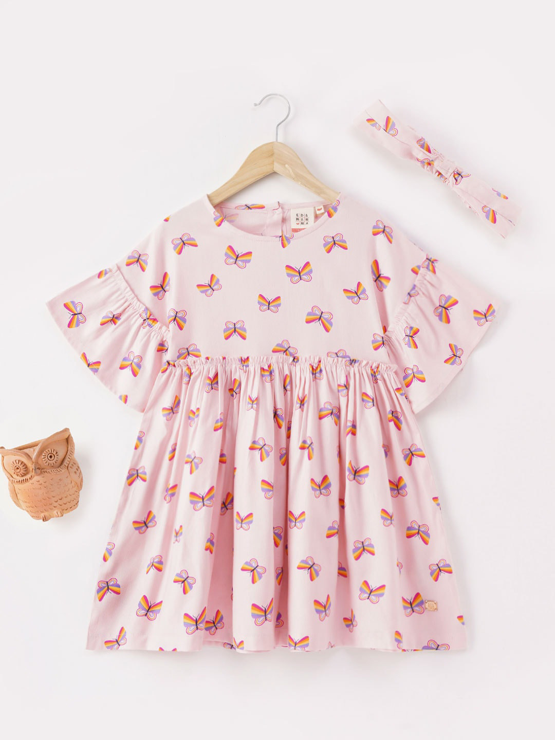 Buy Ed A Mamma Girls Conversational Printed A Line Dress - Dresses for ...