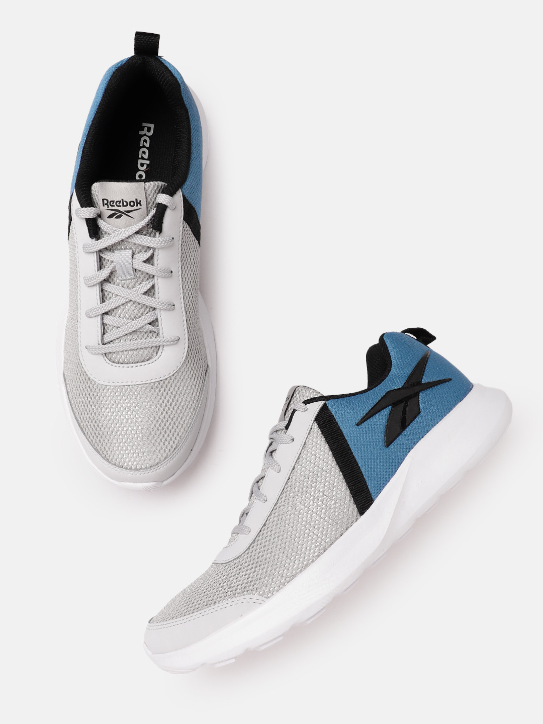 Buy Reebok Men Woven Design & Colourblocked Edge Identity Running Shoes ...